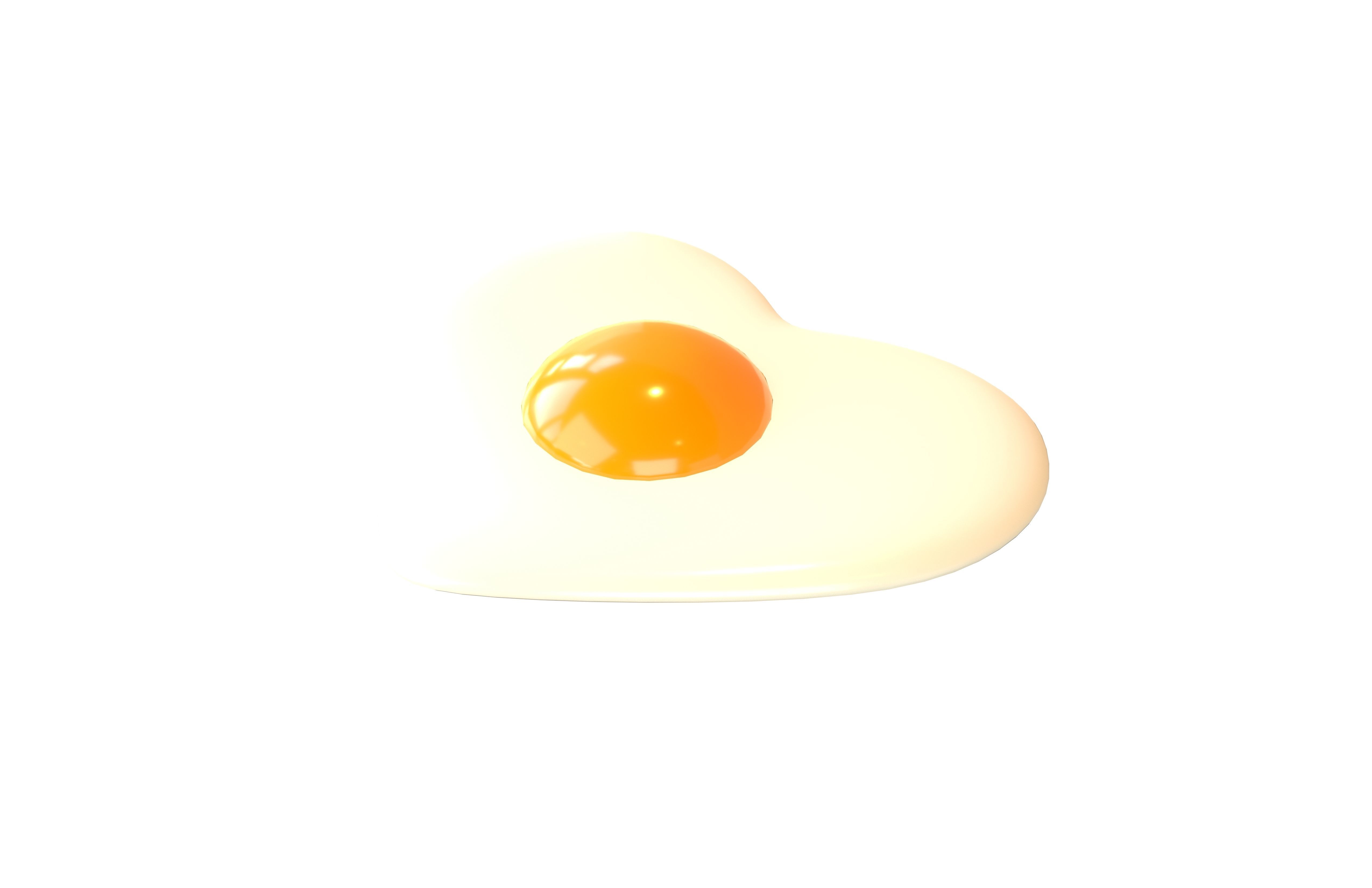 3D model Fried Heart Egg v1 001 VR / AR / low-poly | CGTrader