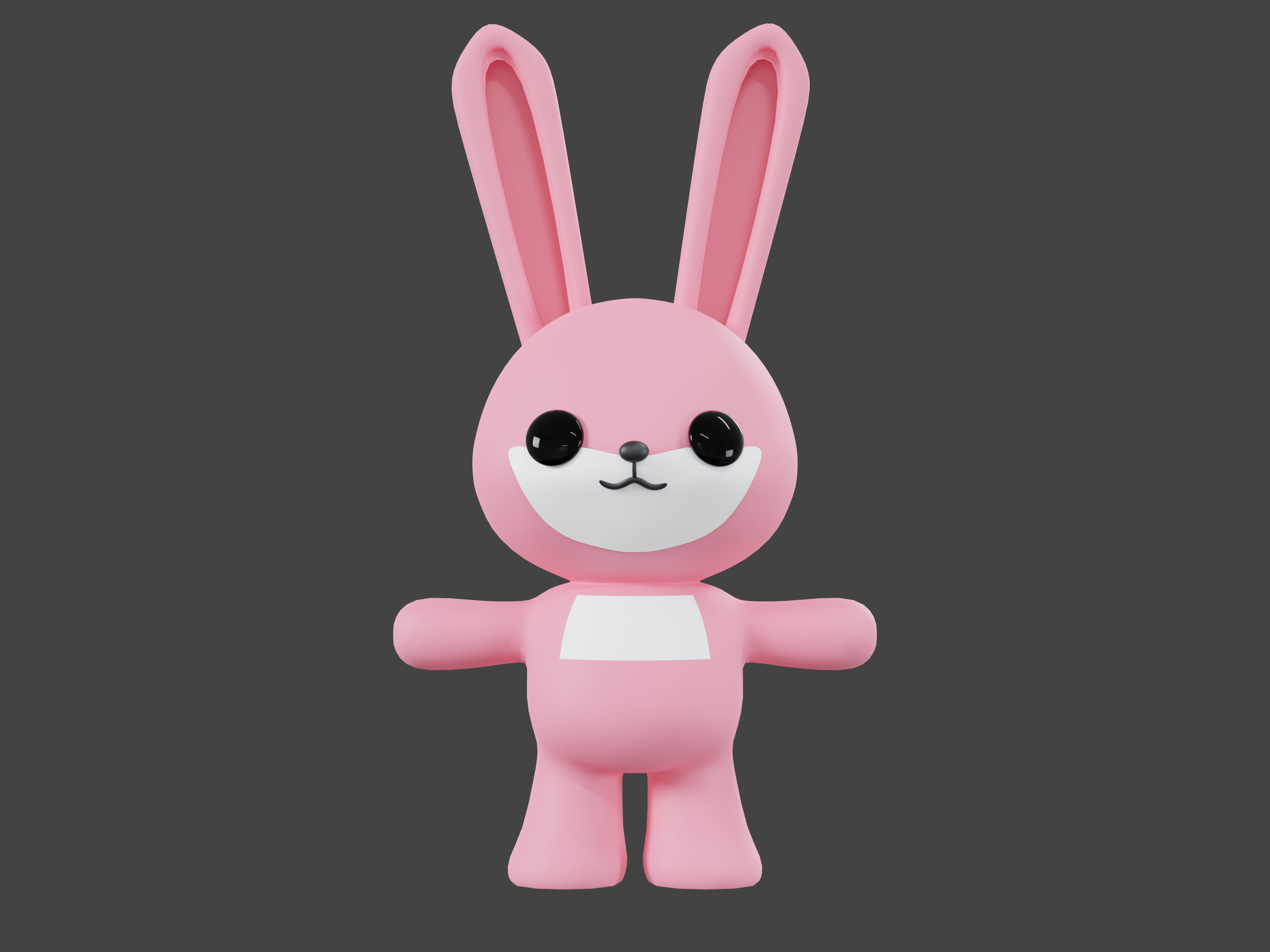 Character Rabbit kawaii cute 3D model | CGTrader