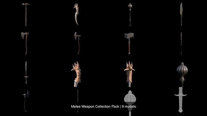 Melee Weapon Collection Pack VR / AR / low-poly | CGTrader