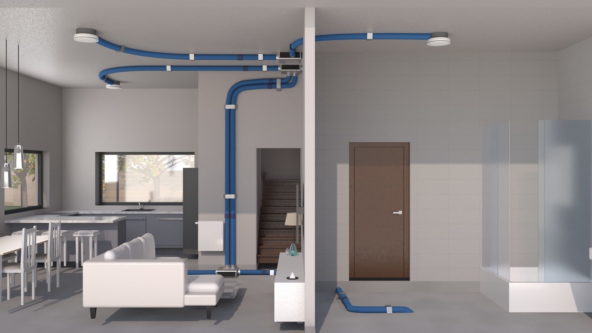 Heat Recovery Ventilation System 3D model | CGTrader