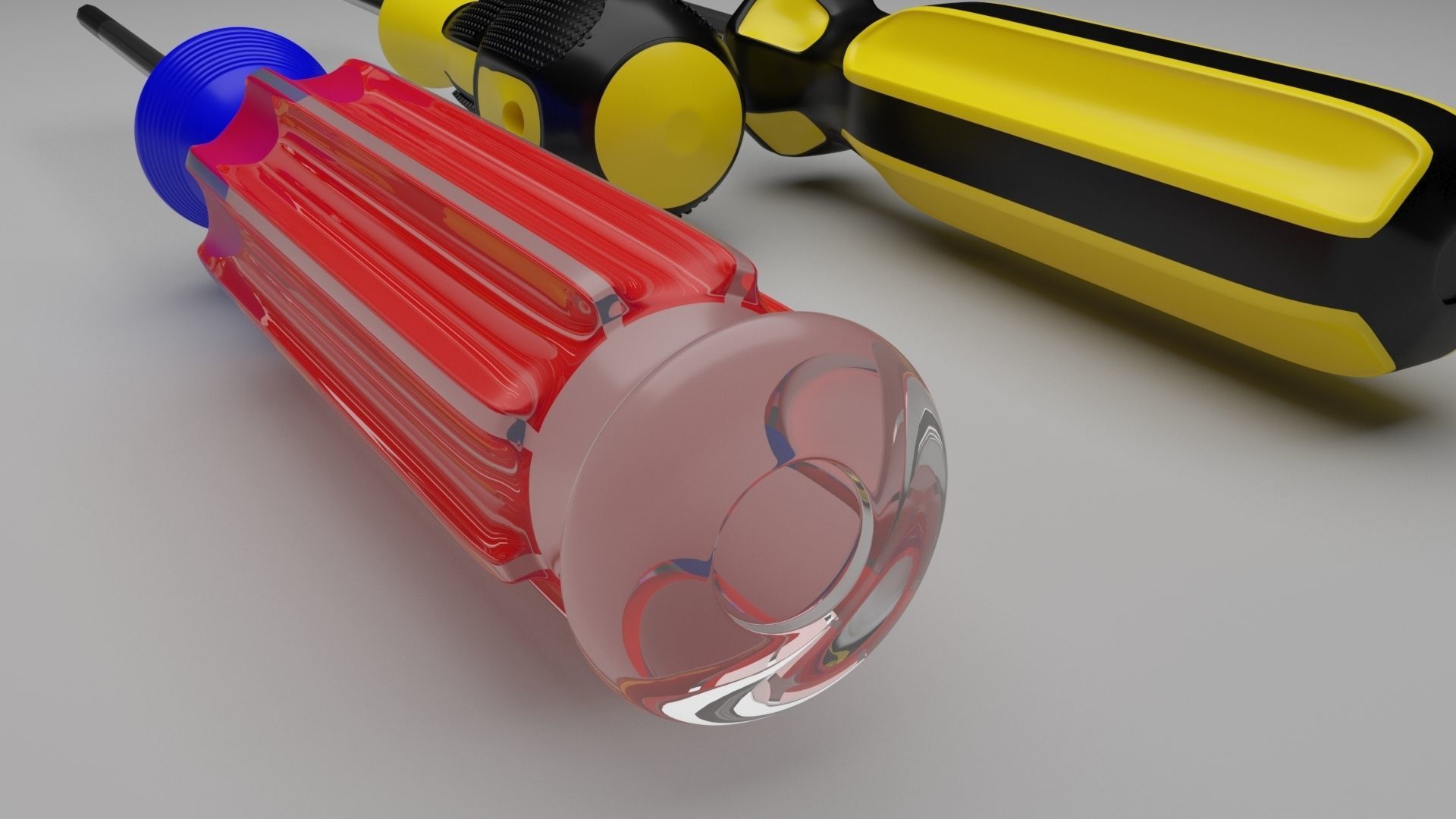 3 Piece Screwdriver Set 3D model | CGTrader