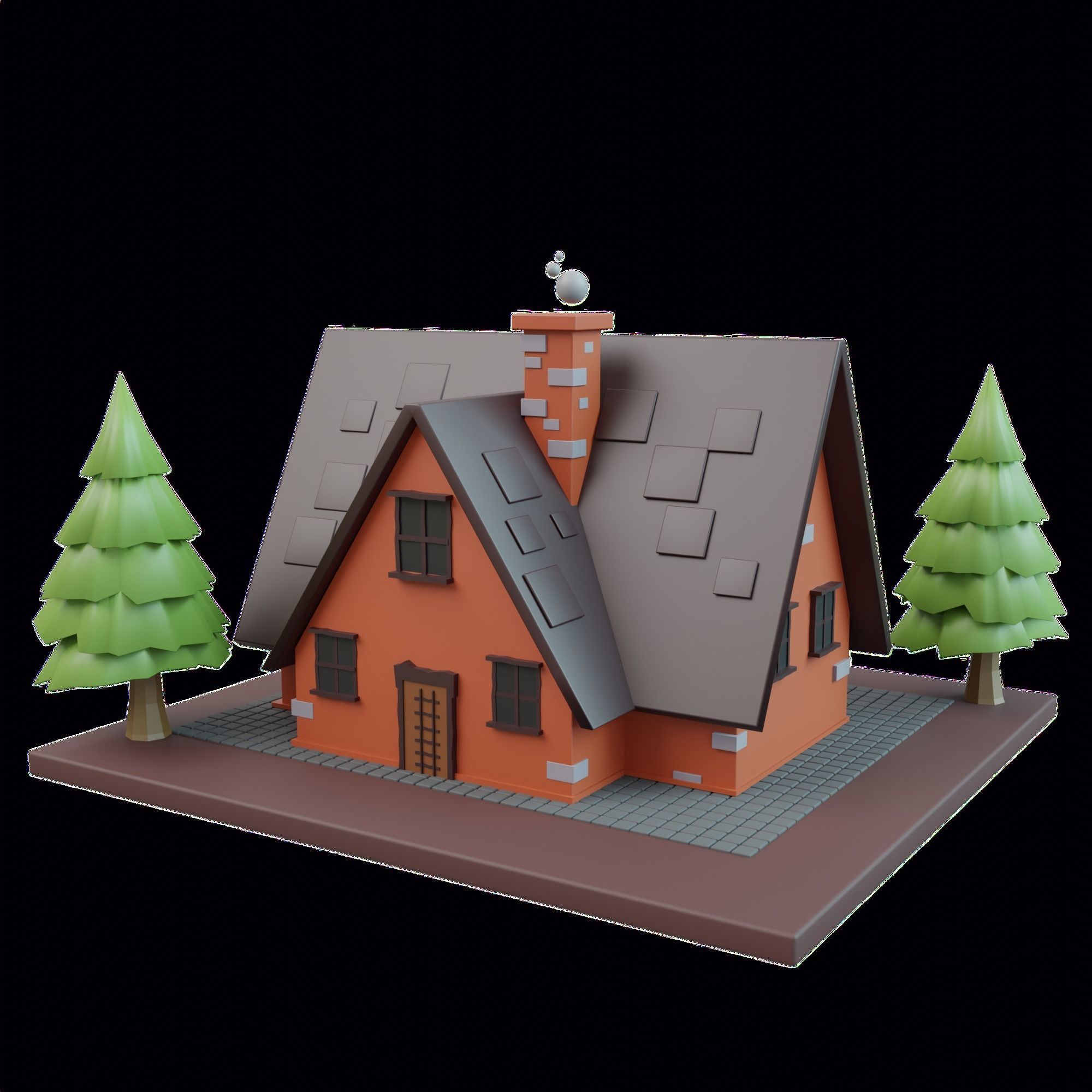 3D model 3d Building Illustration VR / AR / low-poly | CGTrader