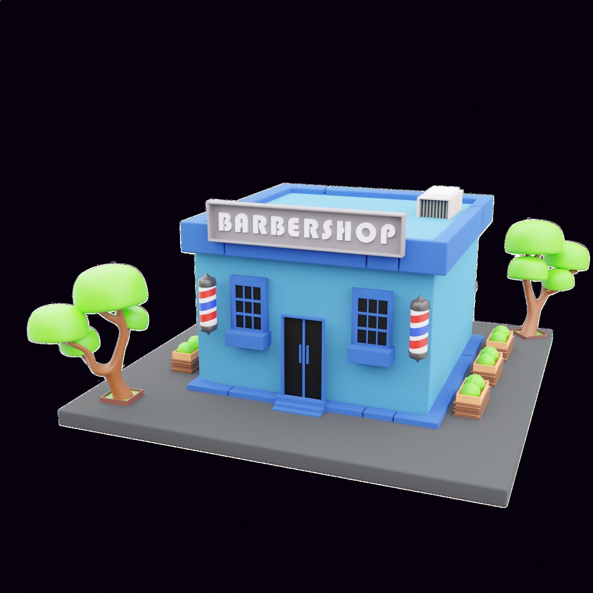 3D model 3d Building Illustration VR / AR / low-poly | CGTrader