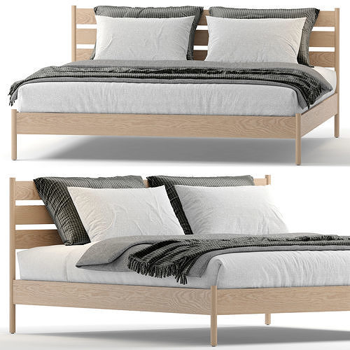 EQ3 Monarch king bed 2 3D model | CGTrader