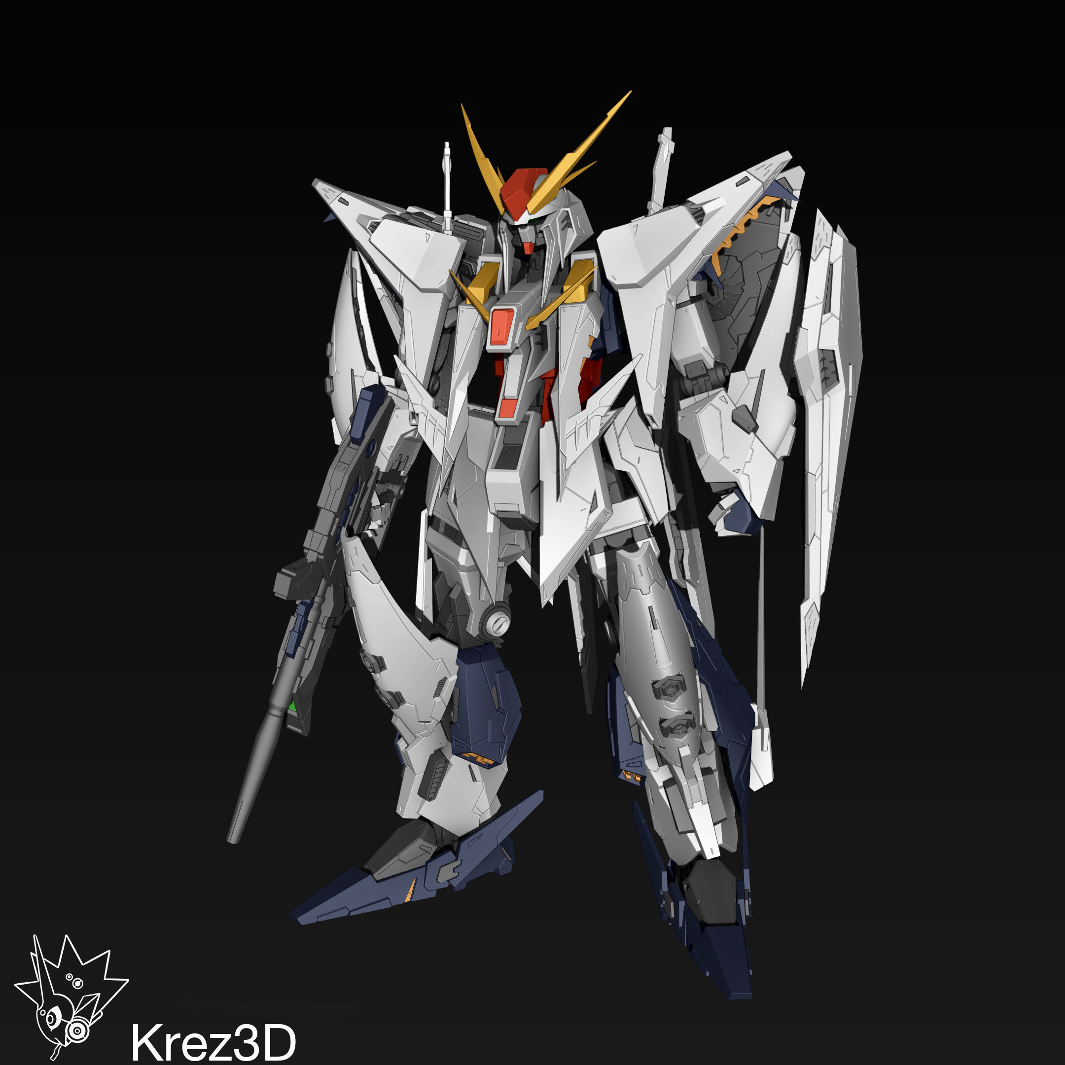 Xi Gundam 3D model 3D printable | CGTrader