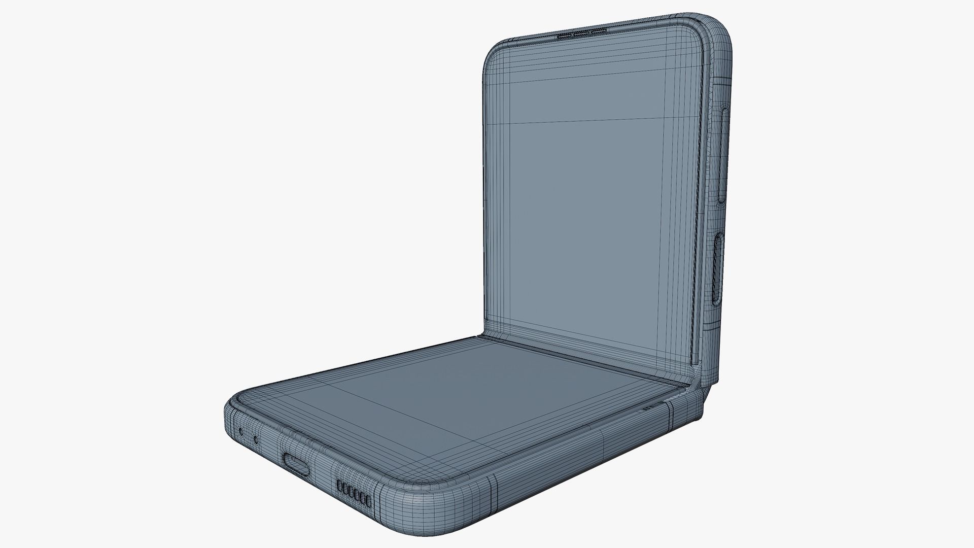 3D model Samsung Galaxy Z Flip 4 Blue Rigged VR / AR / low-poly | CGTrader