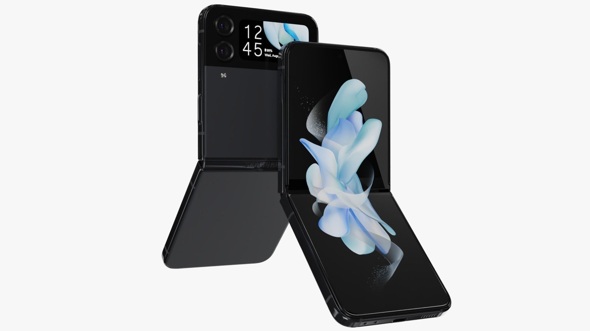 3D model Samsung Galaxy Z Flip 4 Graphite Rigged VR / AR / low-poly ...