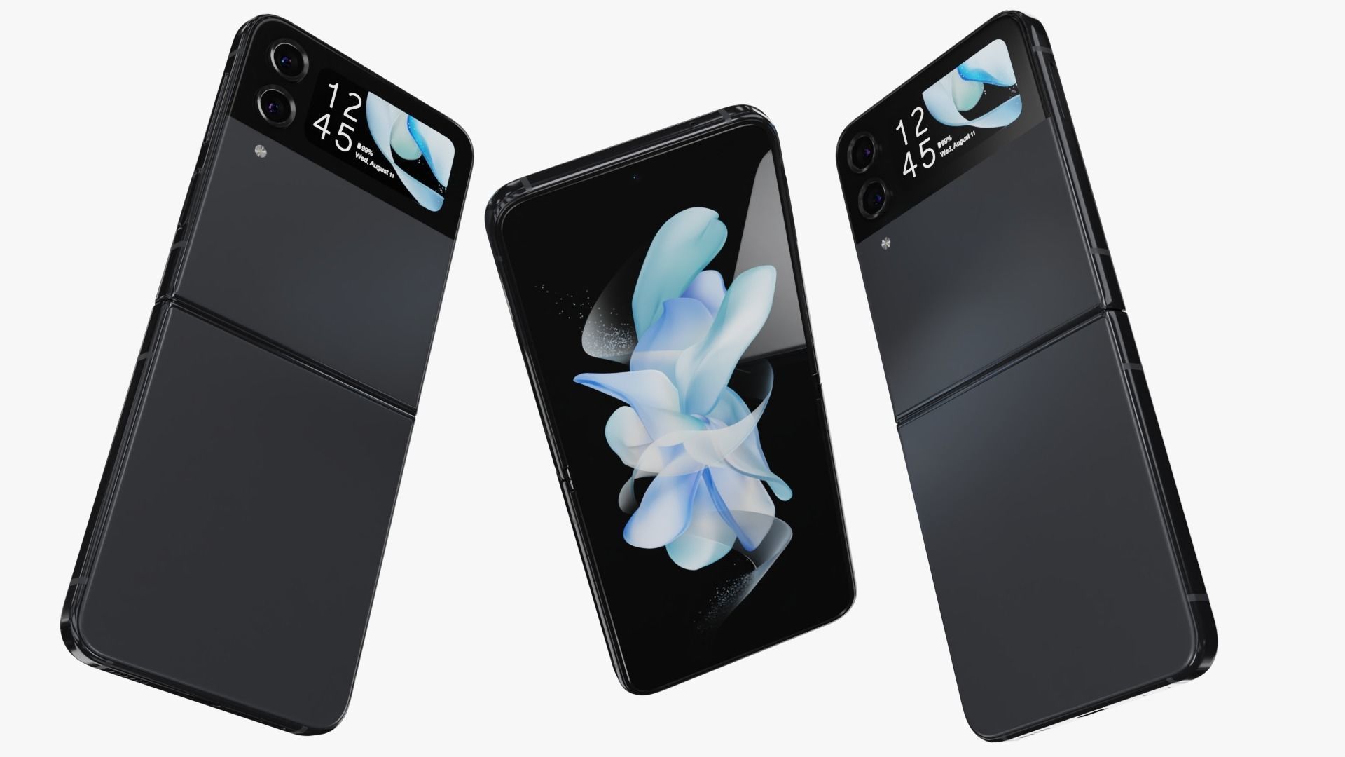 3D model Samsung Galaxy Z Flip 4 Graphite Rigged VR / AR / low-poly ...