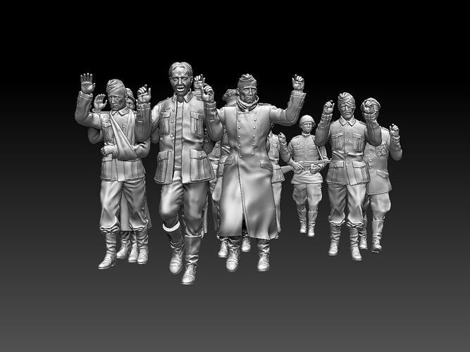captured German soldiers 3D model 3D printable | CGTrader