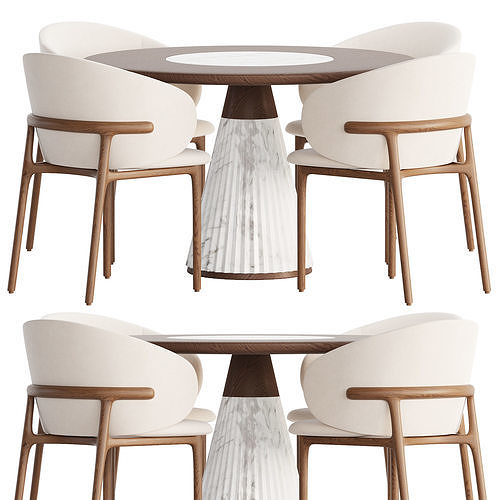 Dining Set 18 furniture set 3D model | CGTrader