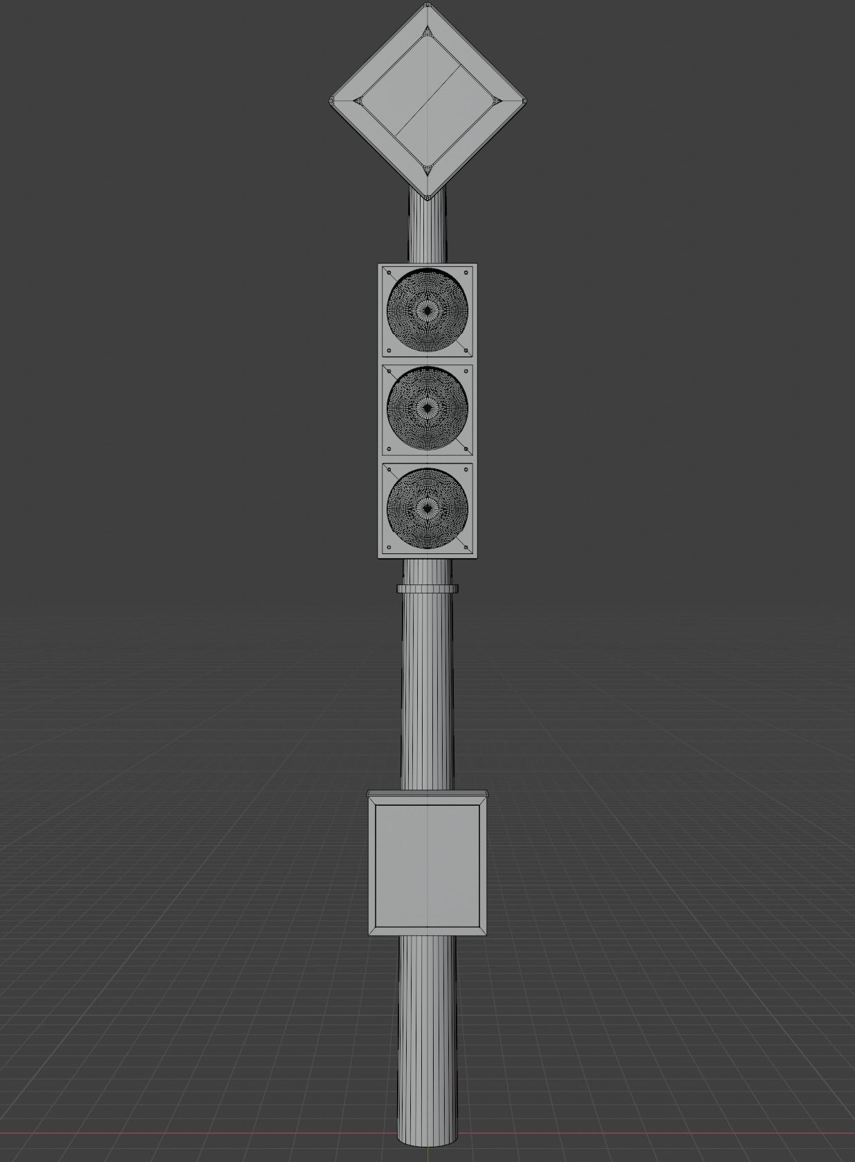 3D model Old Rusty City Traffic Light VR / AR / low-poly | CGTrader