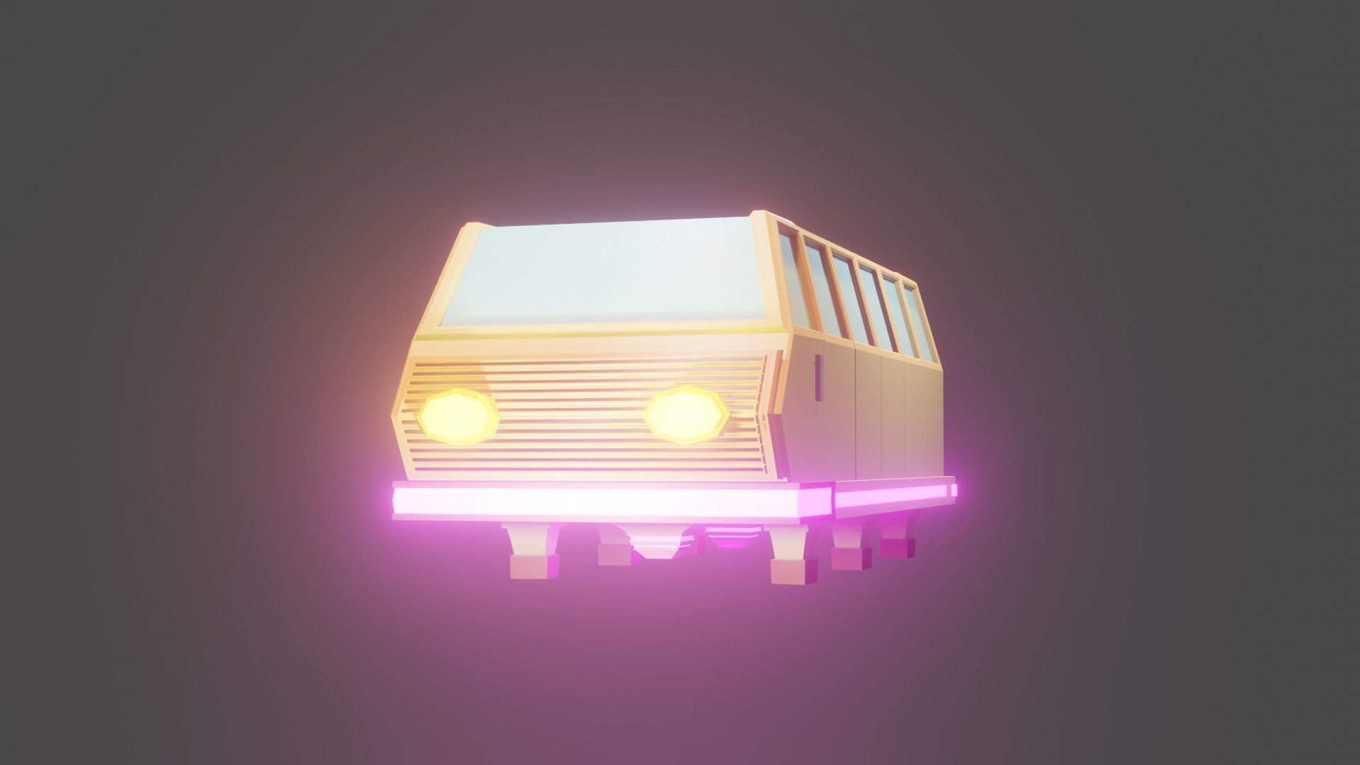 Free low poly flying future bus free VR / AR / low-poly 3D model | CGTrader