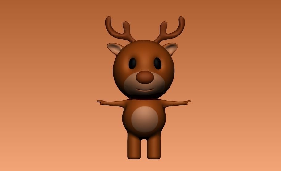Cartoon Deer 3D model | CGTrader