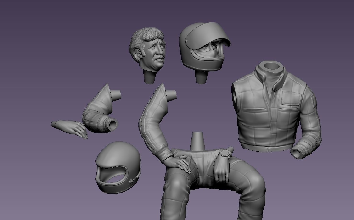 Mario Andretti Racing Driver 3D model 3D printable | CGTrader
