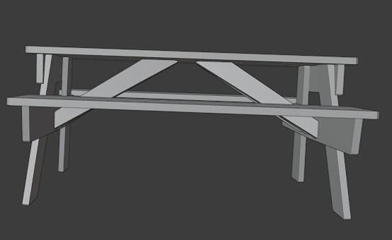 ANIMATED PICNIC TABLE 3D model animated | CGTrader