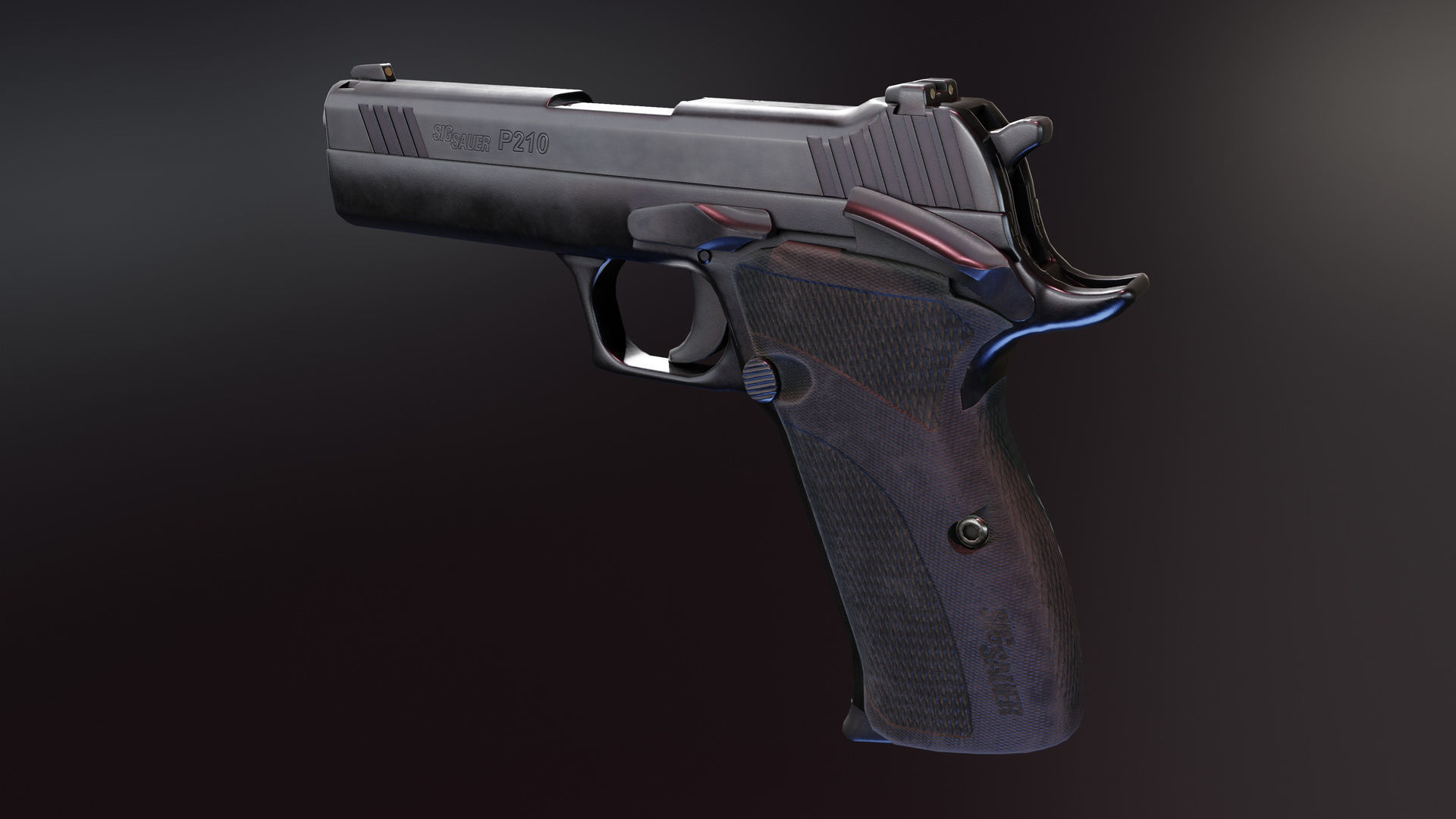 3D model Sig P210 Carry and Target VR / AR / low-poly | CGTrader