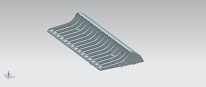 Car bonnet air intake wintage style Lada Polski 3D model | CGTrader