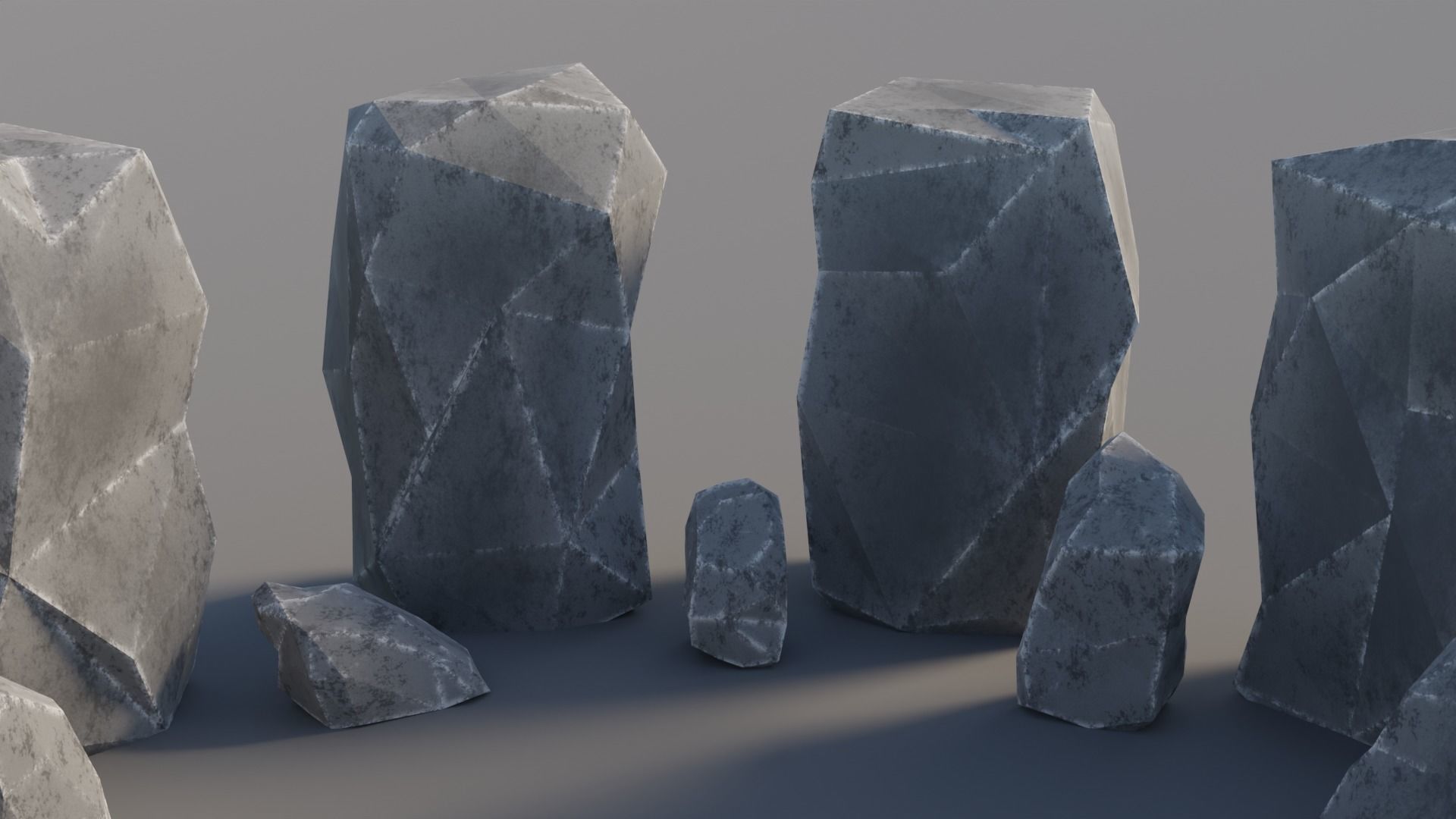 3D model 20 Stones Lowpoly VR / AR / low-poly | CGTrader