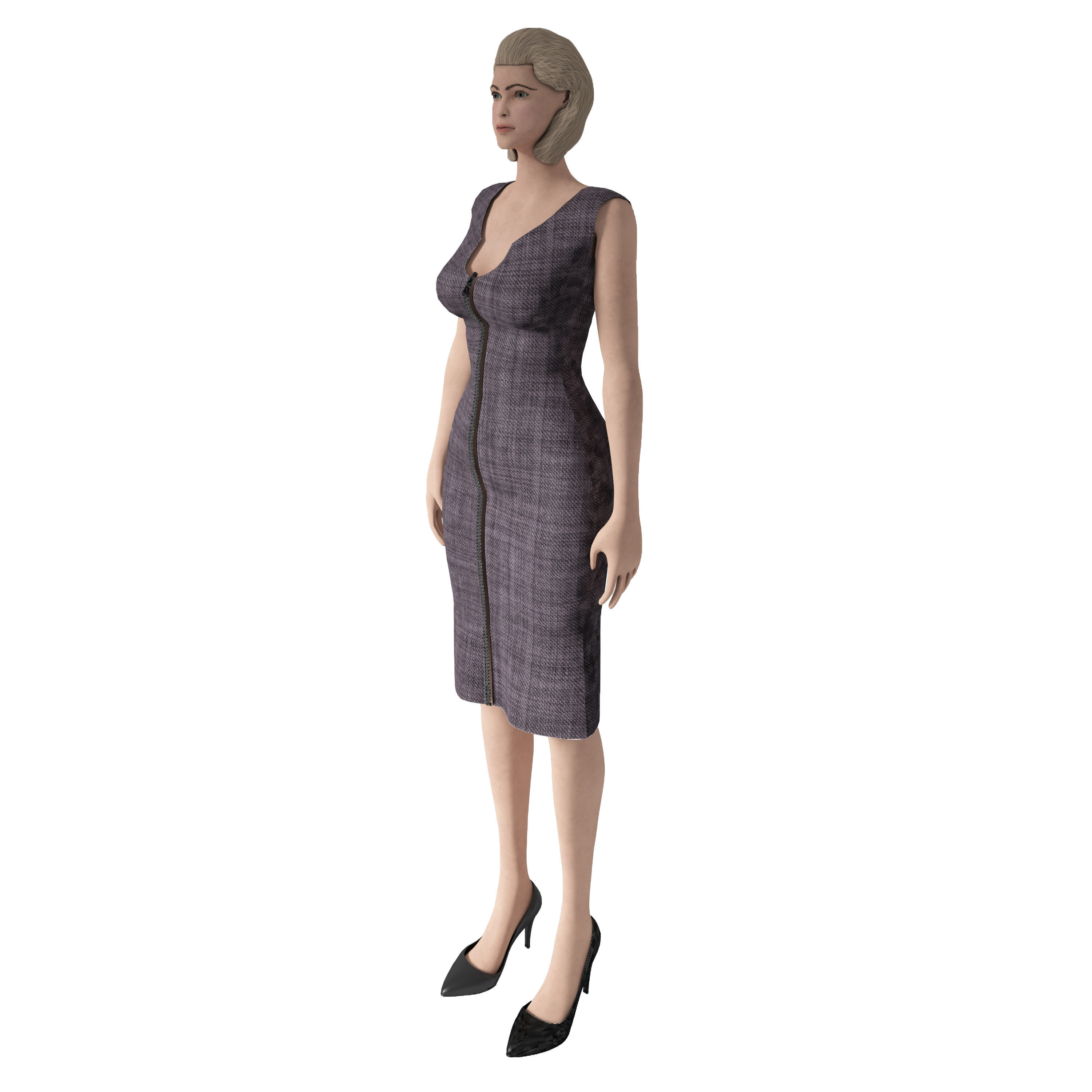 Woman standing 01 free 3D model | CGTrader
