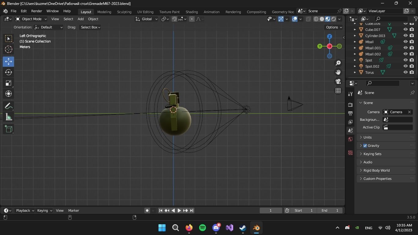 3D Frag Grenade M67 3D model | CGTrader