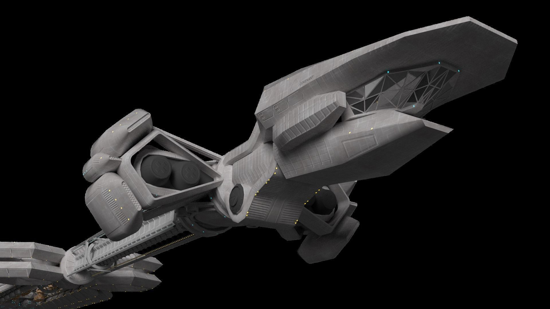 USCSS Covenant spaceship 3D model | CGTrader