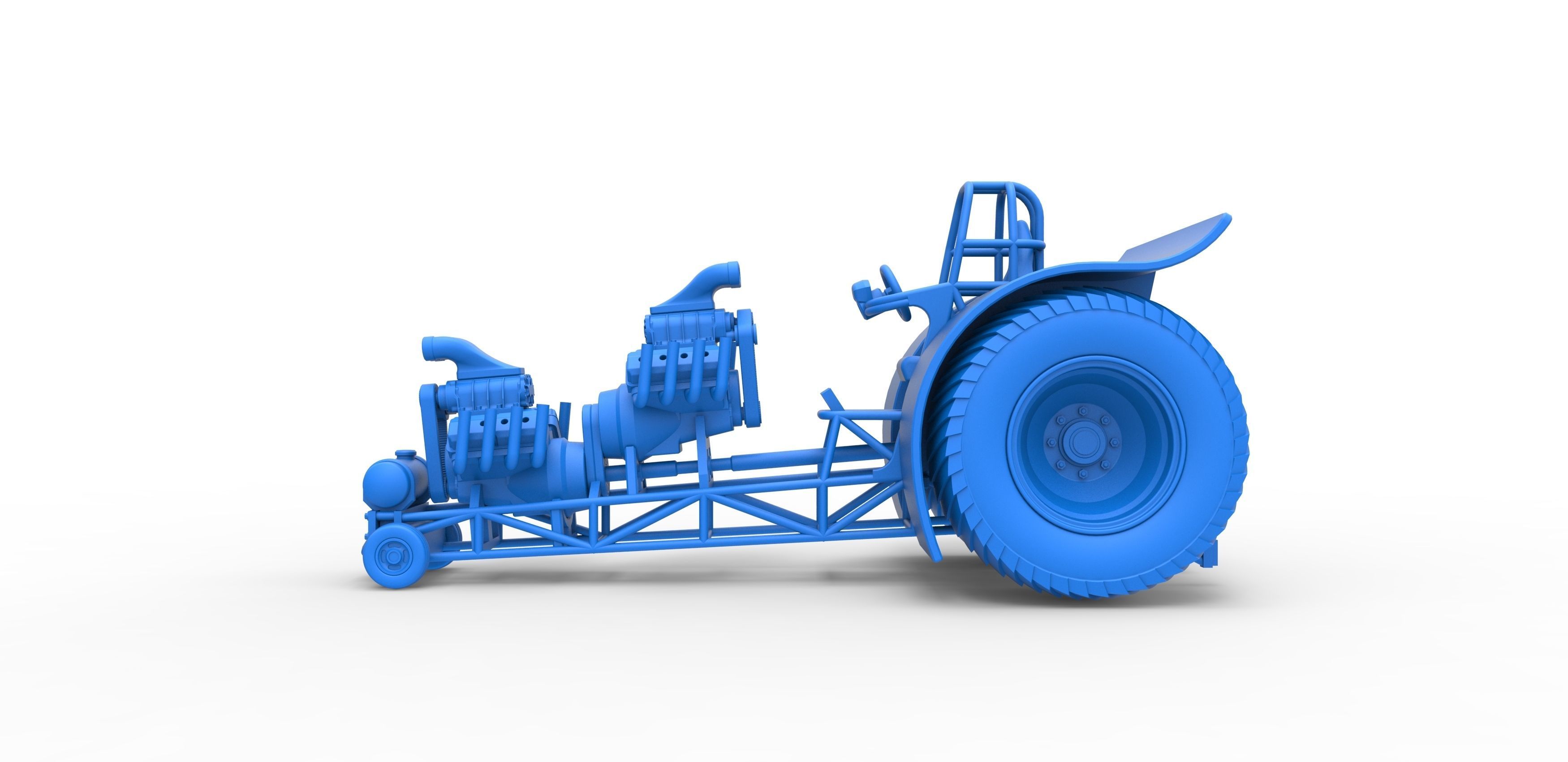 Diecast Pulling tractor 2 engines V8 Version 4 Scale 1 to 25 3D model ...