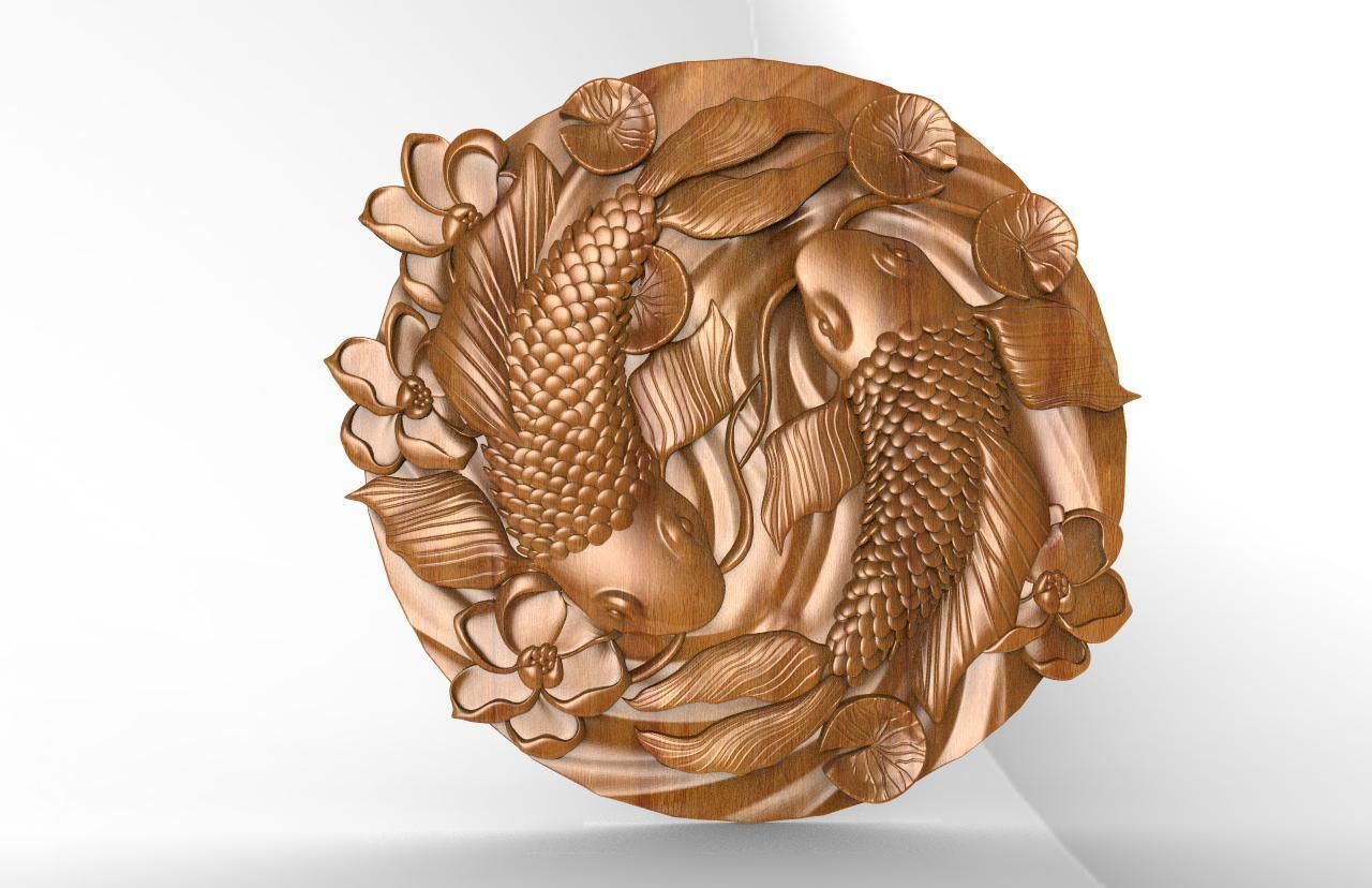 Fishes CNC 3D model 3D printable | CGTrader