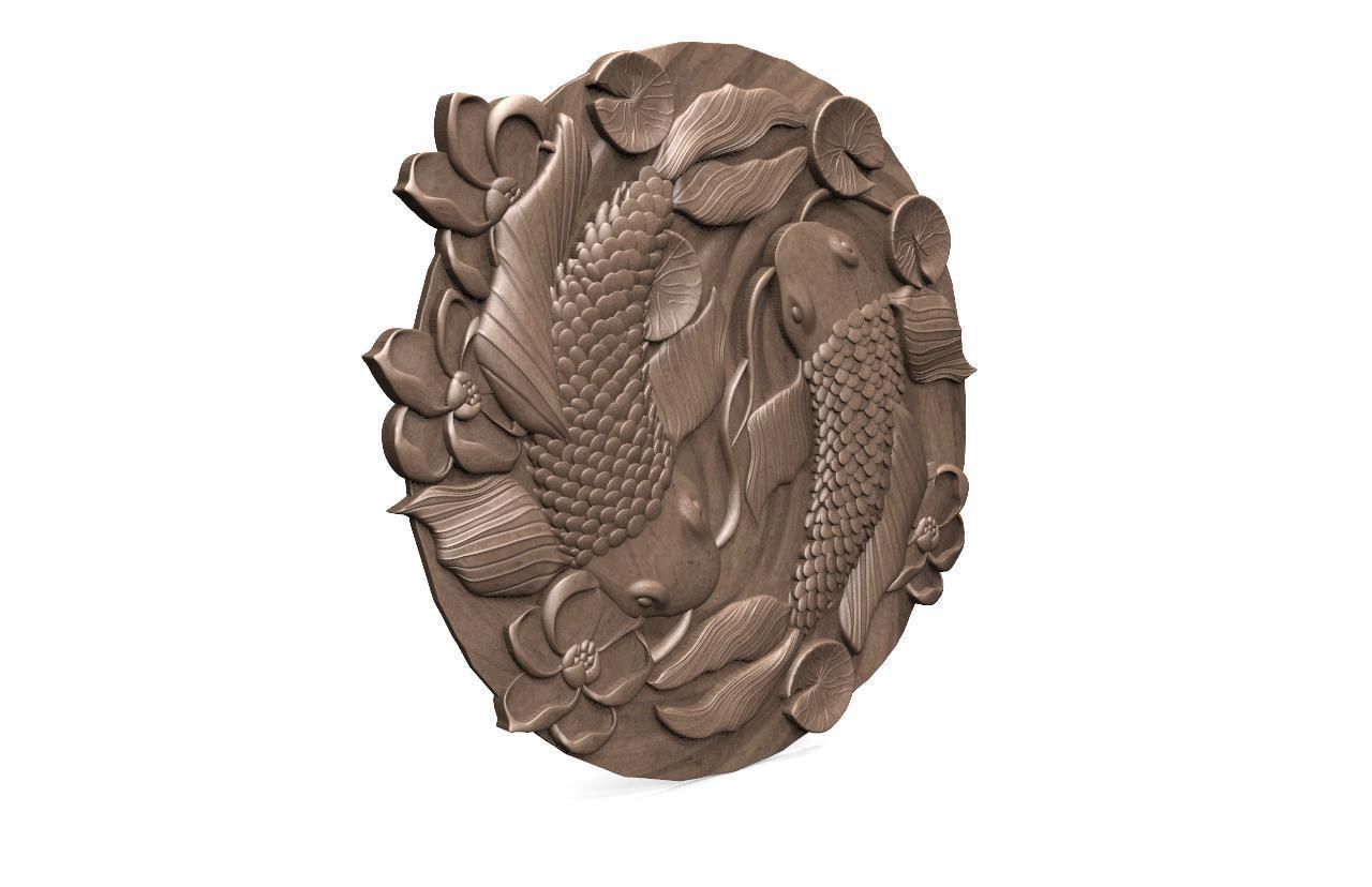 Fishes CNC 3D model 3D printable | CGTrader