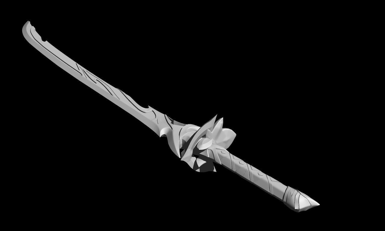 genshin impact Kagotsurube Isshin kazuha sword 3D model 3D printable ...