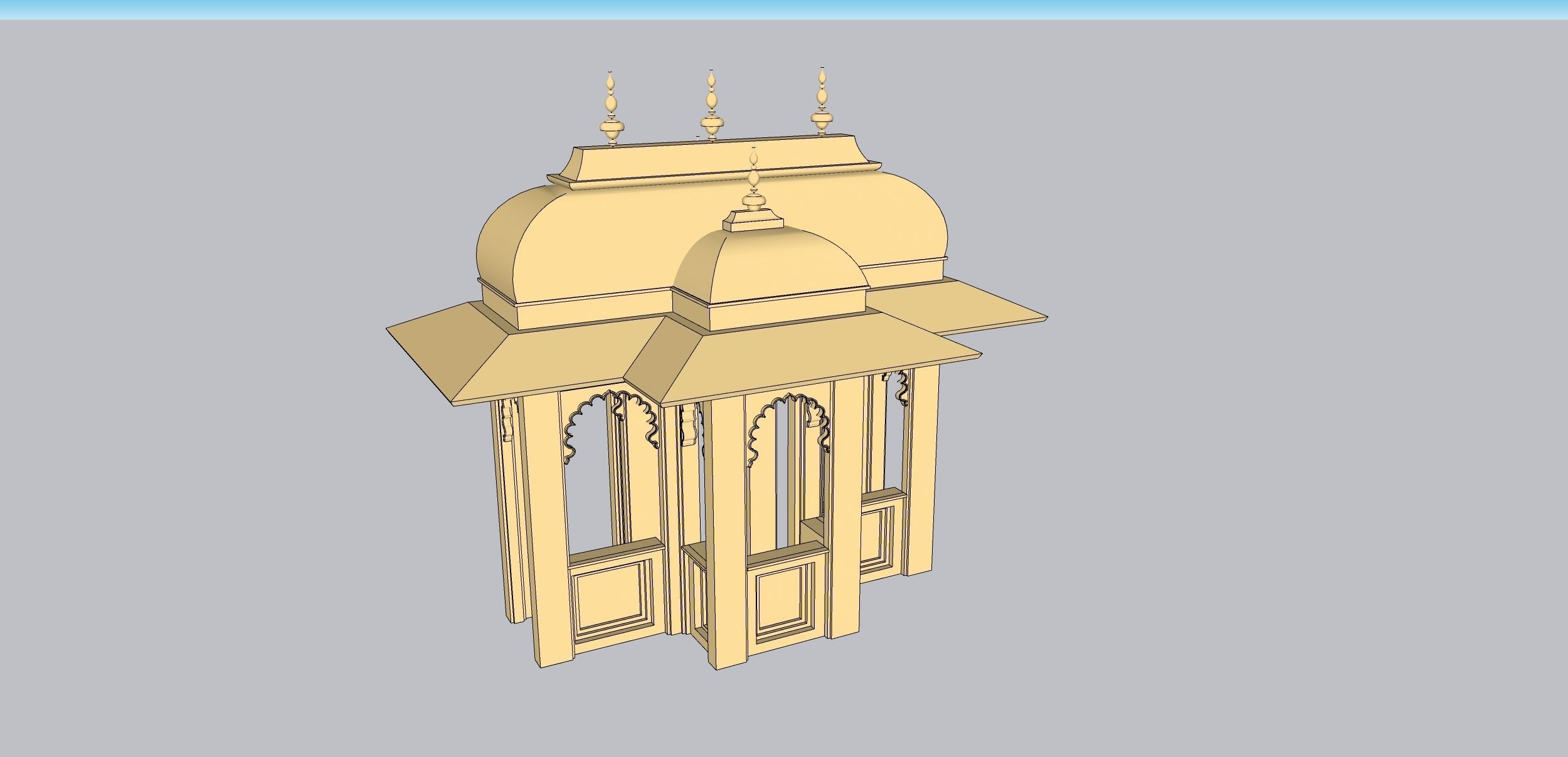 3D model indian jodhpuri stone chatri dome VR / AR / low-poly | CGTrader