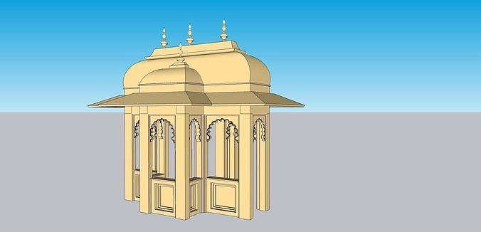 3D model indian jodhpuri stone chatri dome VR / AR / low-poly | CGTrader