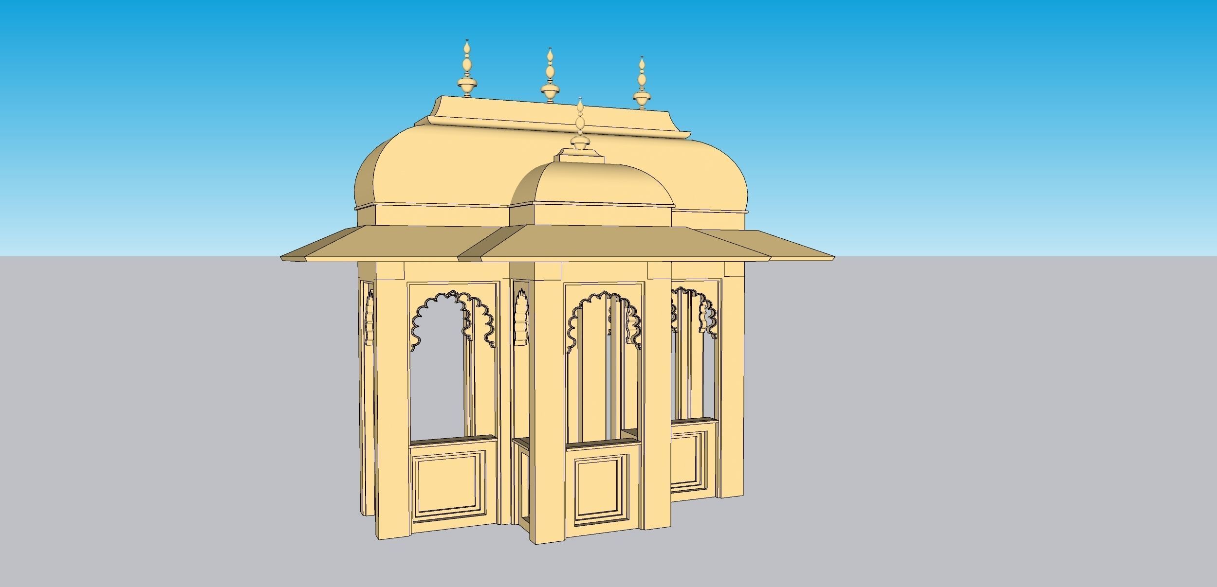 3D model indian jodhpuri stone chatri dome VR / AR / low-poly | CGTrader