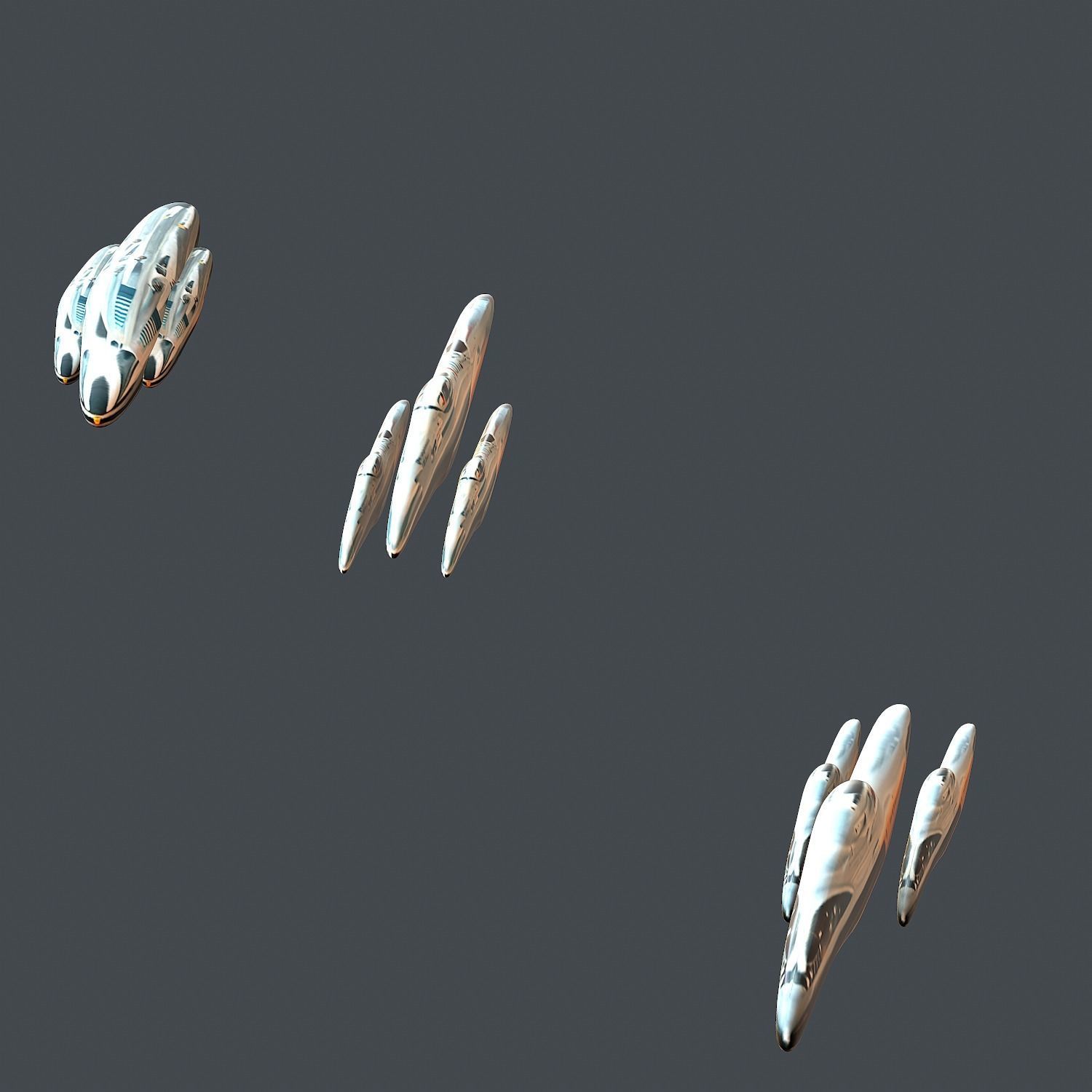3D model Starship space scifi game space Low-poly printable Low-poly VR ...