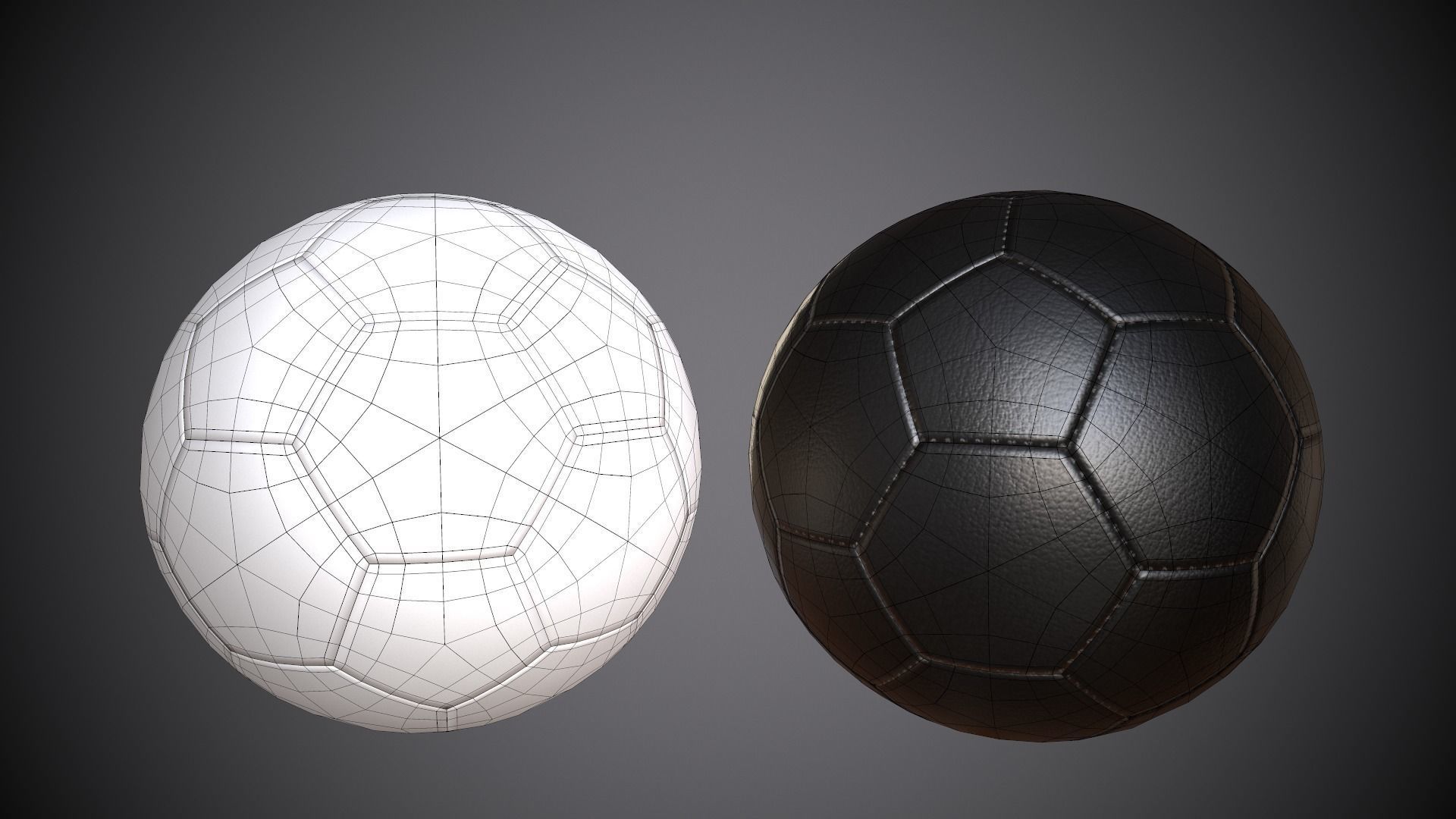 3D model Soccer Ball Black Leather Football VR / AR / low-poly | CGTrader