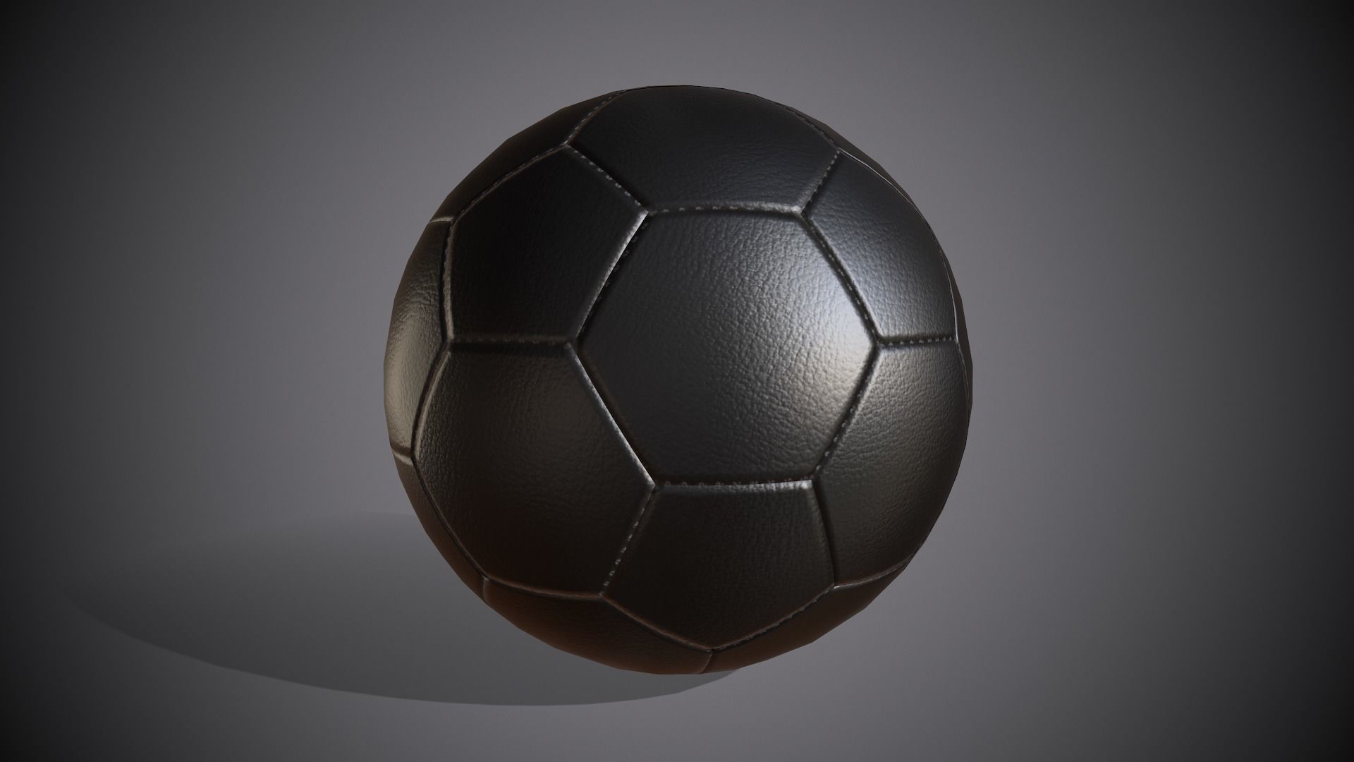 3D model Soccer Ball Black Leather Football VR / AR / low-poly | CGTrader