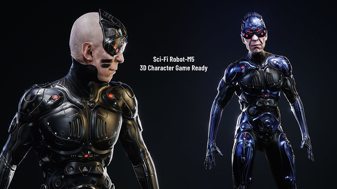 3D model Sci-Fi Robot-M5 VR / AR / low-poly | CGTrader