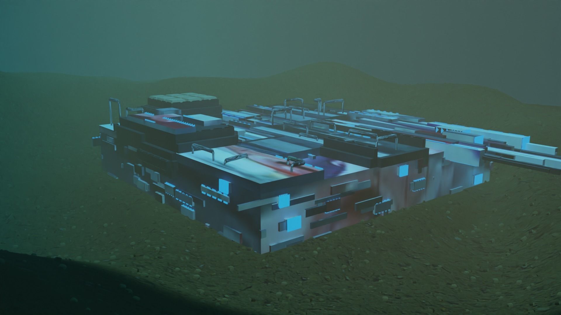 Scifi Base for Games LowPoly High Quality 3D model | CGTrader