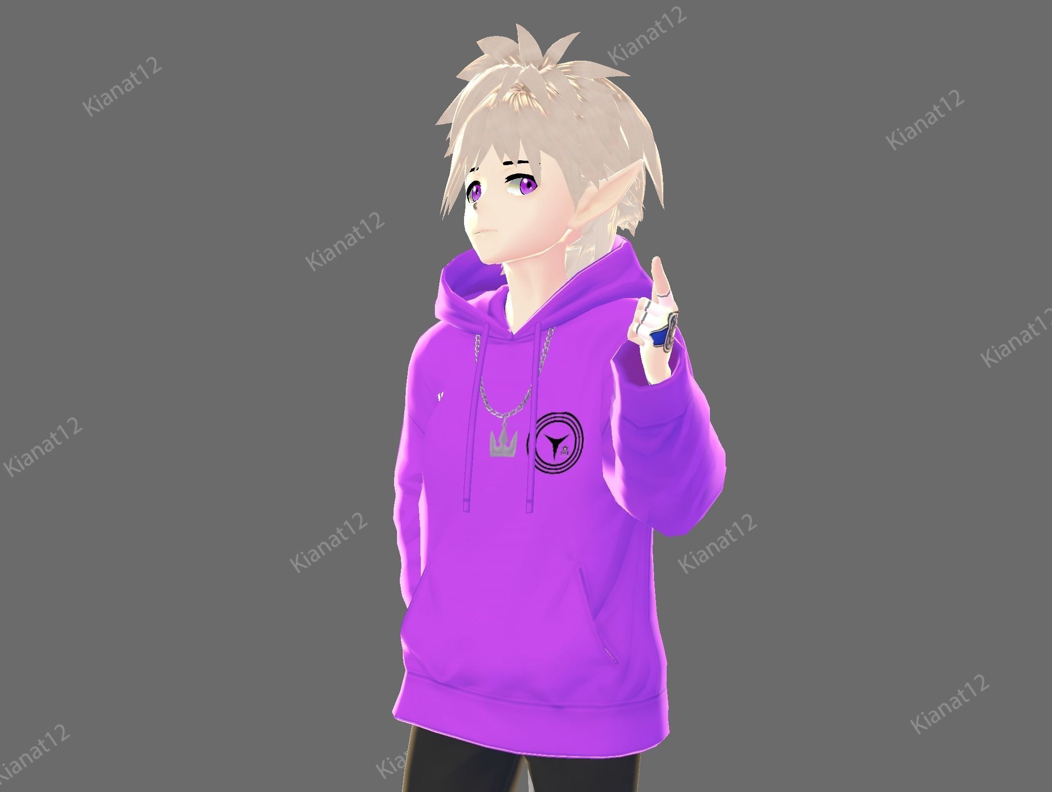 3D model 3d low poly male avatar for vrchat and for vtubing VR / AR ...