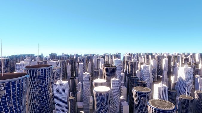 3D model Urban City Building kit - 10 Buildings VR / AR / low-poly ...