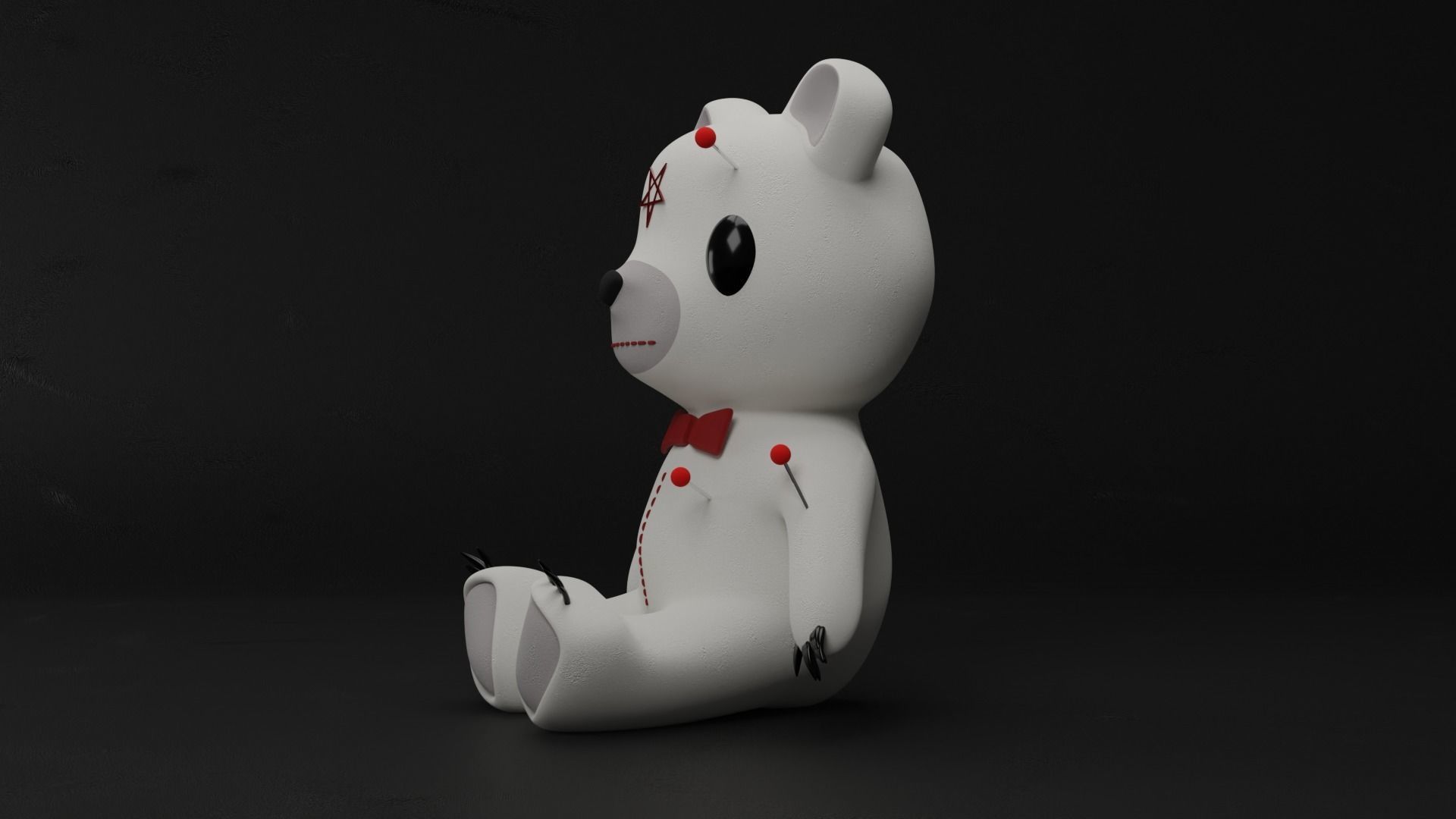 Cursed Teddy Bear 3D model | CGTrader