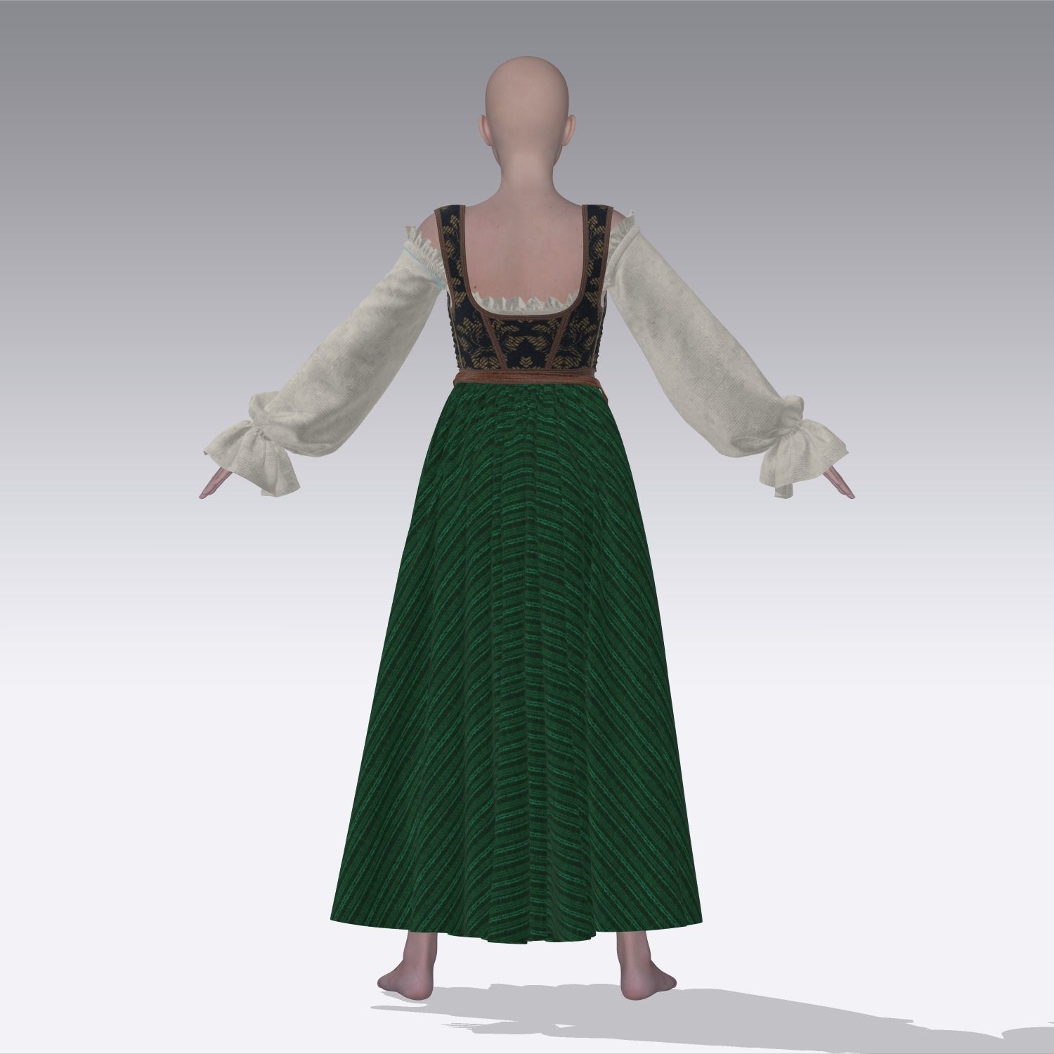 Medieval costume 3D model | CGTrader
