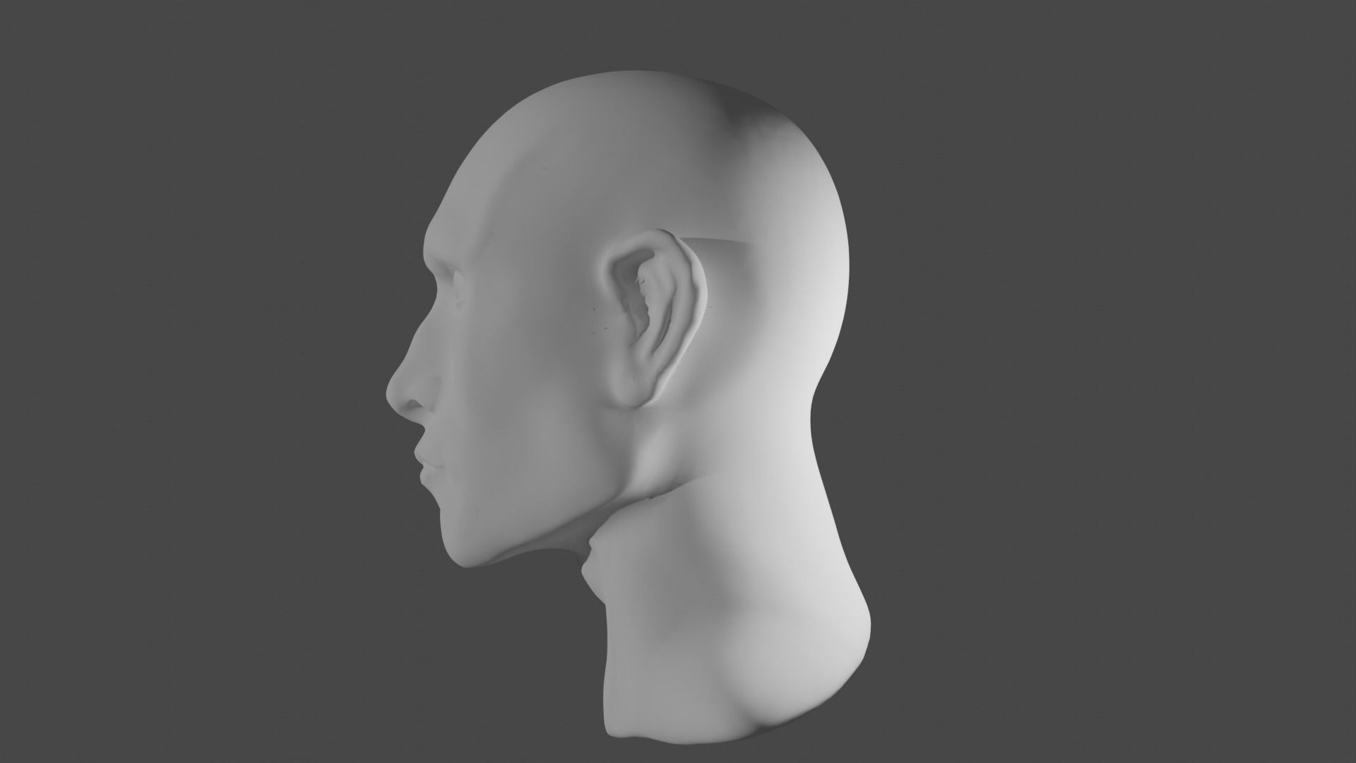 basic male face 3D model | CGTrader