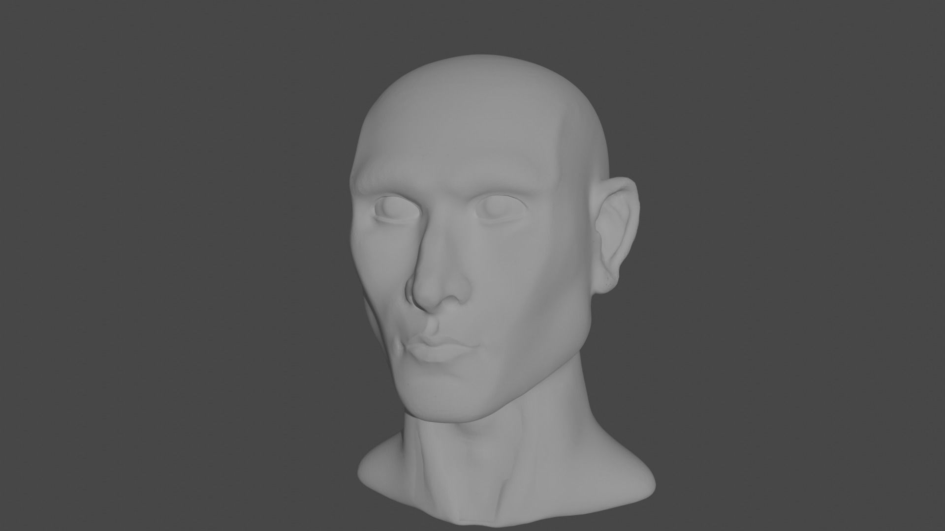 basic male face 3D model | CGTrader