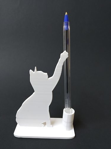 Cat Pen Holder 3D model 3D printable | CGTrader