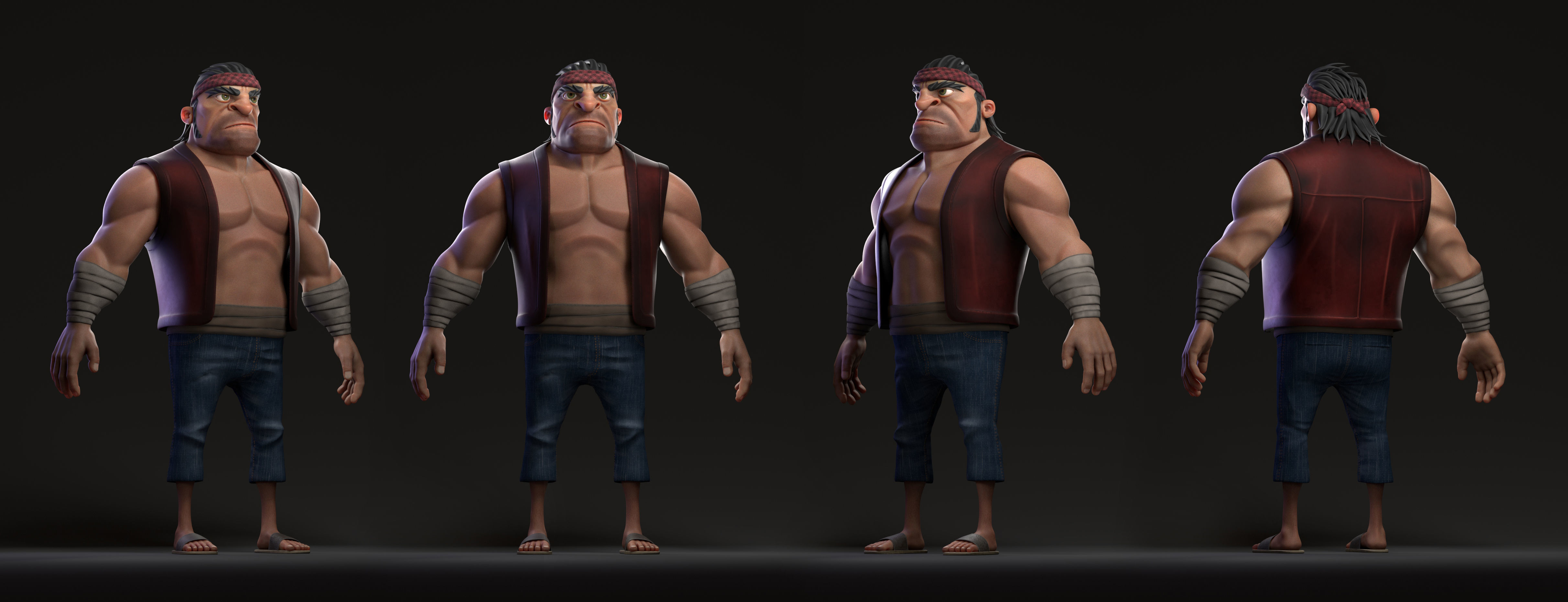 3D model Street Fighter stylized VR / AR / low-poly | CGTrader