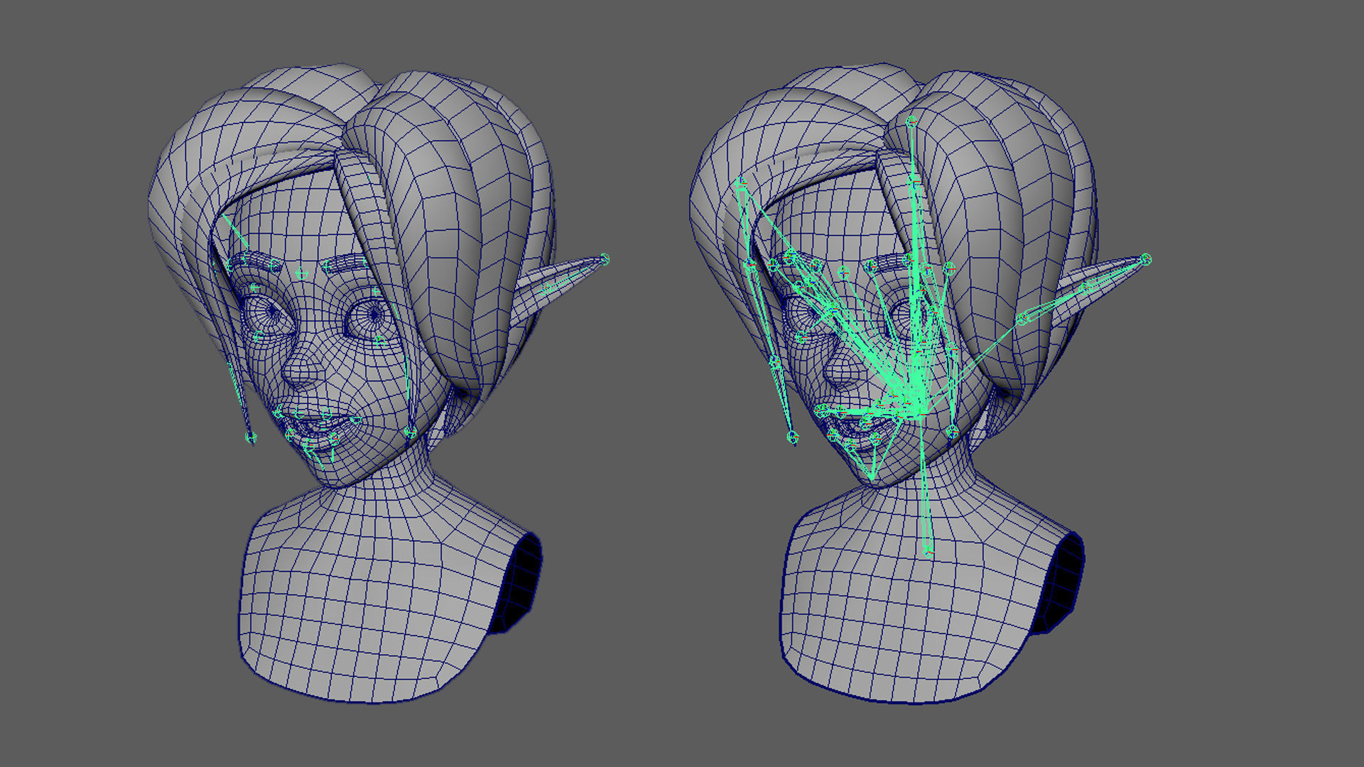 3D model Female Elf Head - rigged VR / AR / low-poly | CGTrader