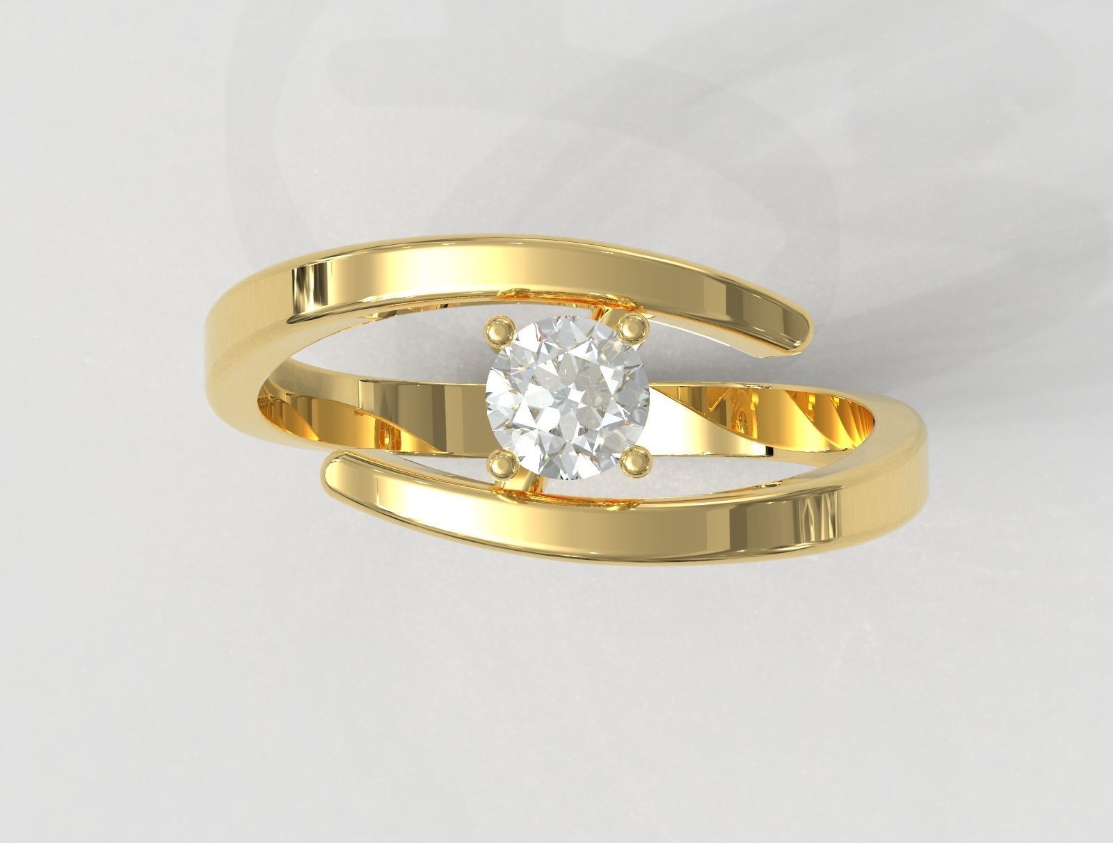4mm Solitaire Ring 3D model 3D printable | CGTrader