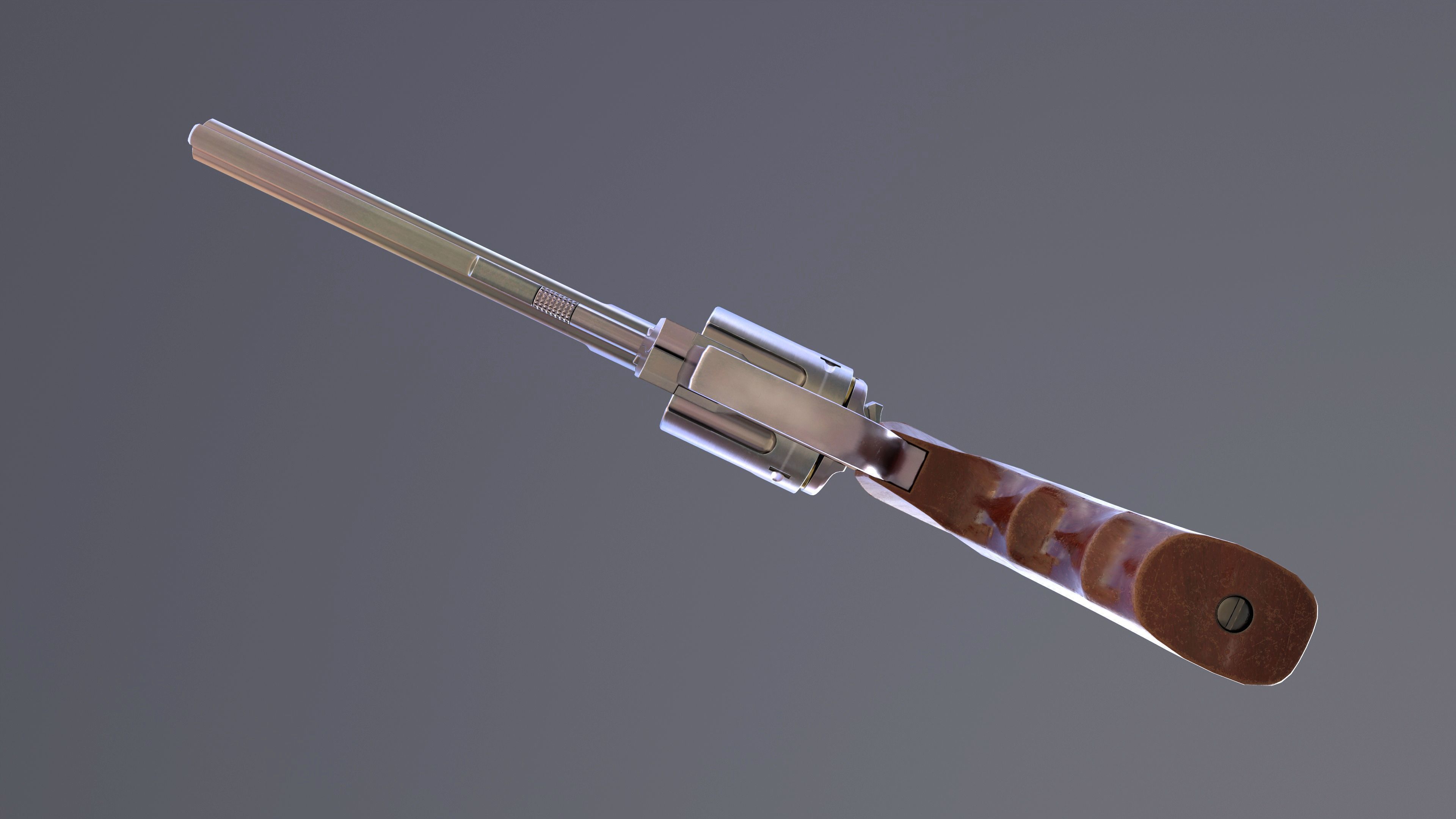 3D model Rook Classic Revolver Stainless with Bandolier and Speedloader ...