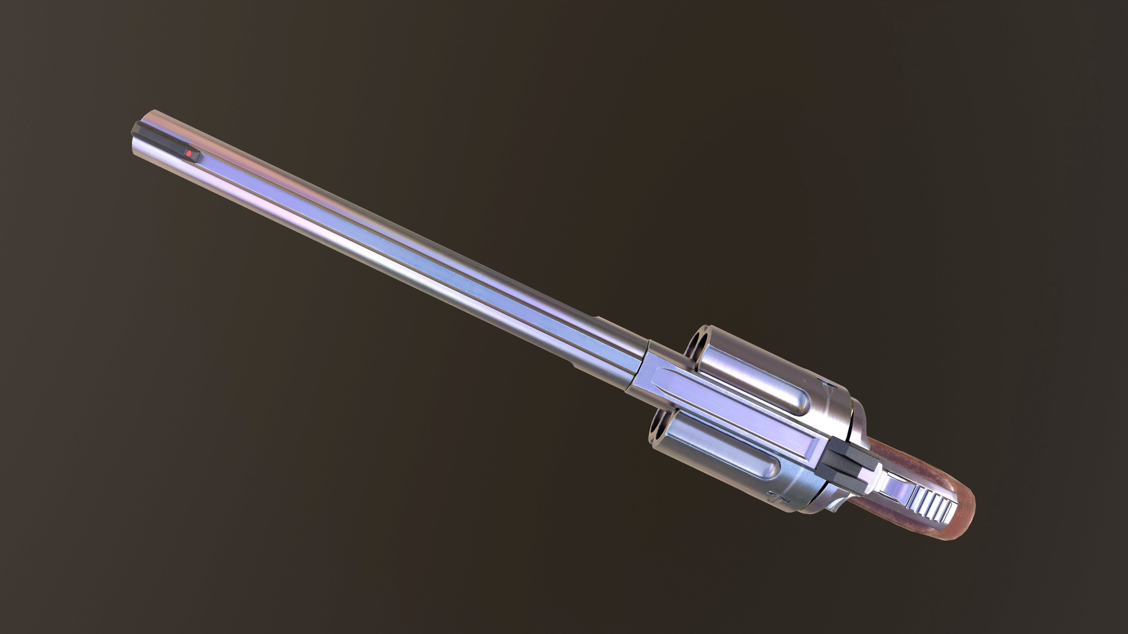 3D model Rook Classic Revolver Stainless with Bandolier and Speedloader ...