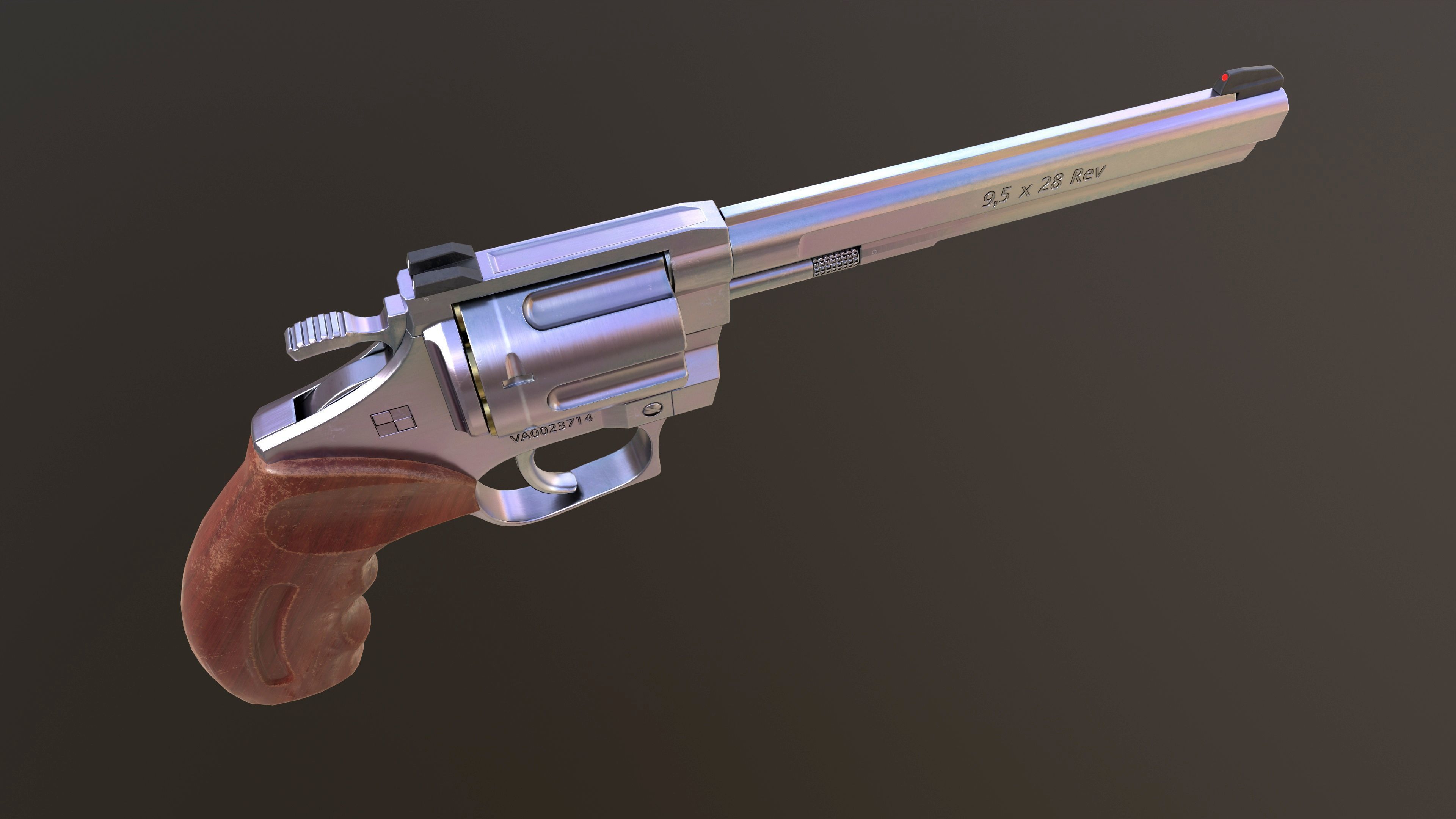 3D model Rook Classic Revolver Stainless with Bandolier and Speedloader ...